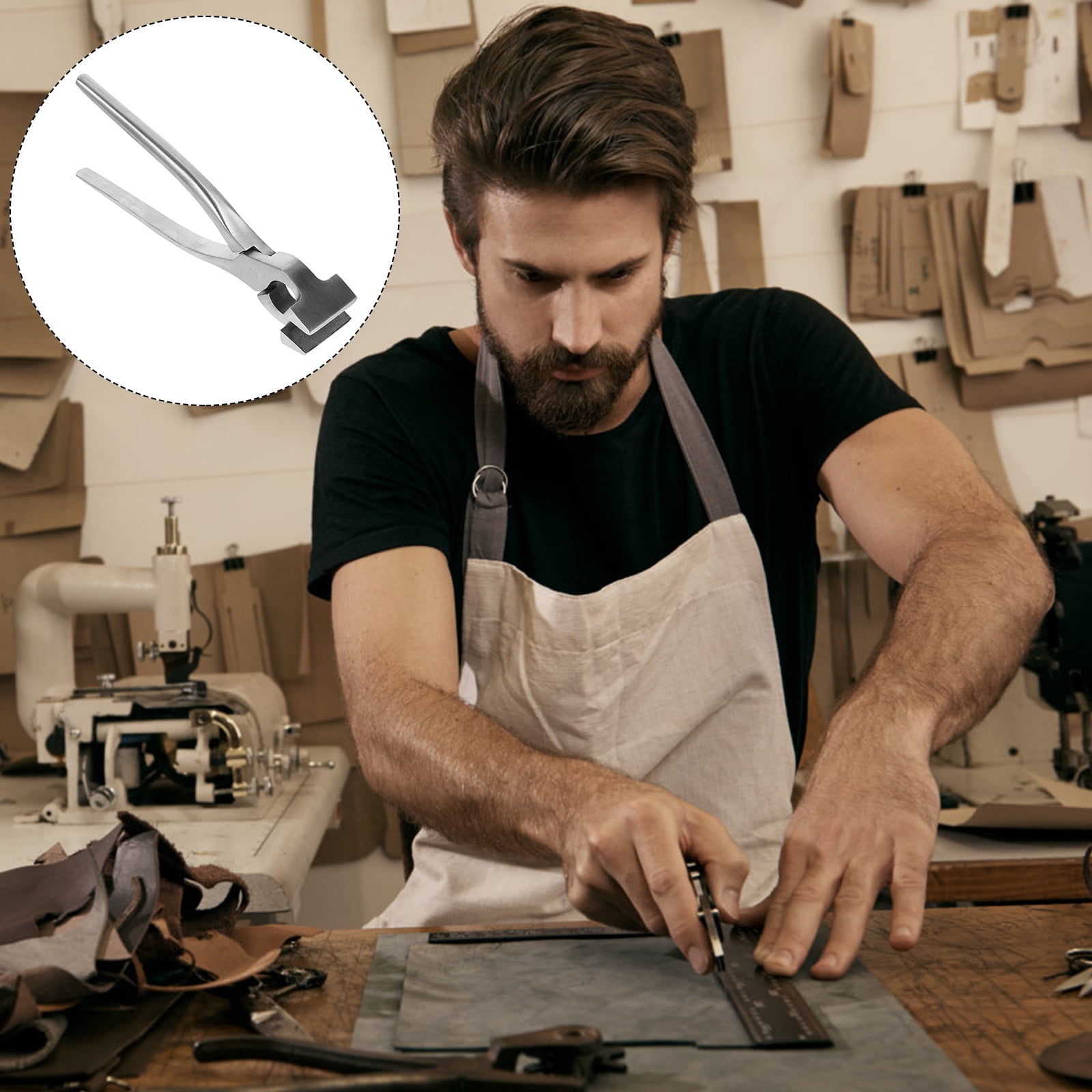 SOPOTUTU 1Set Press Flatten Pliers With Strong Biting Force For Leather ...