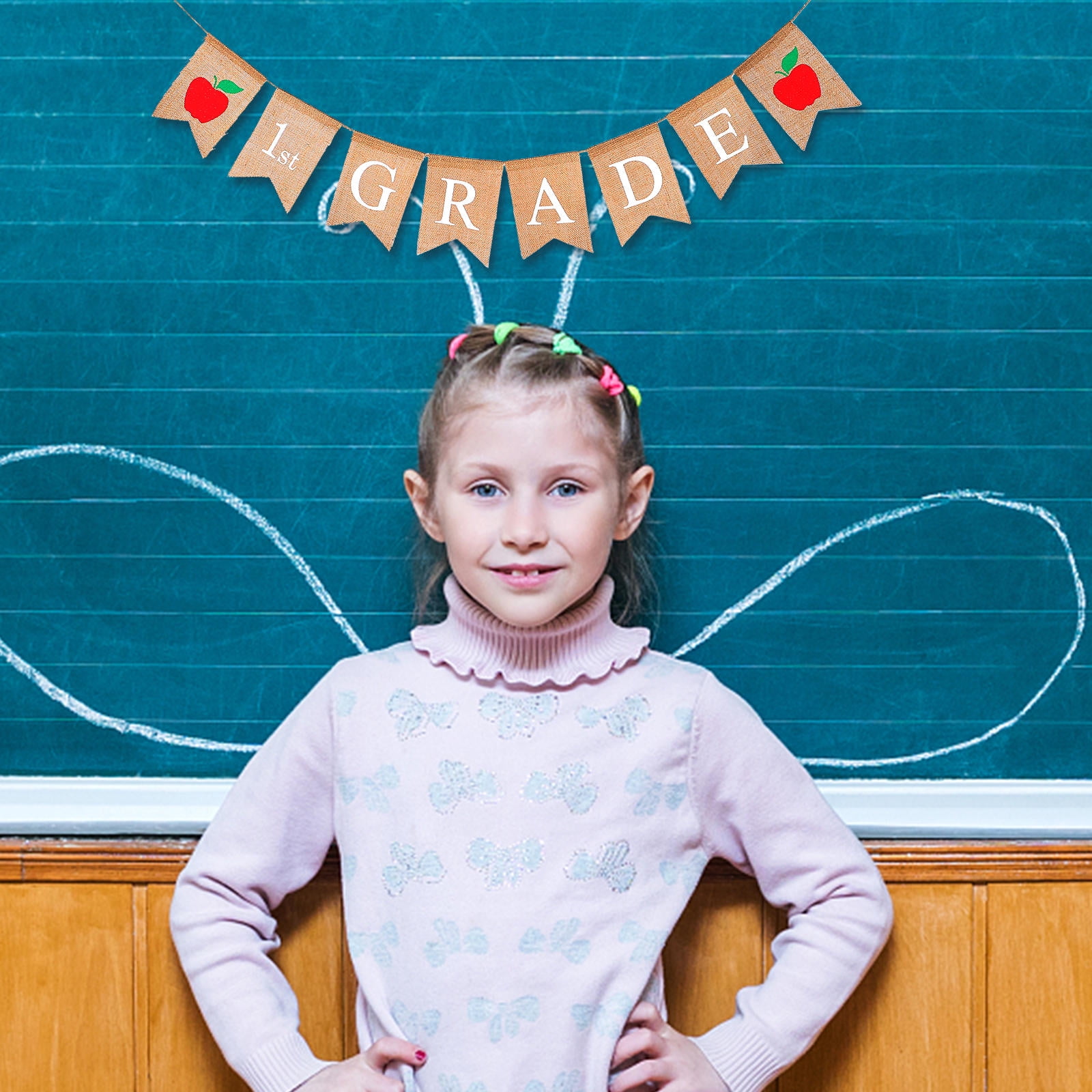 SOPOTUTU 1Set School Banner Classroom Linen Swallowtail First Day ...