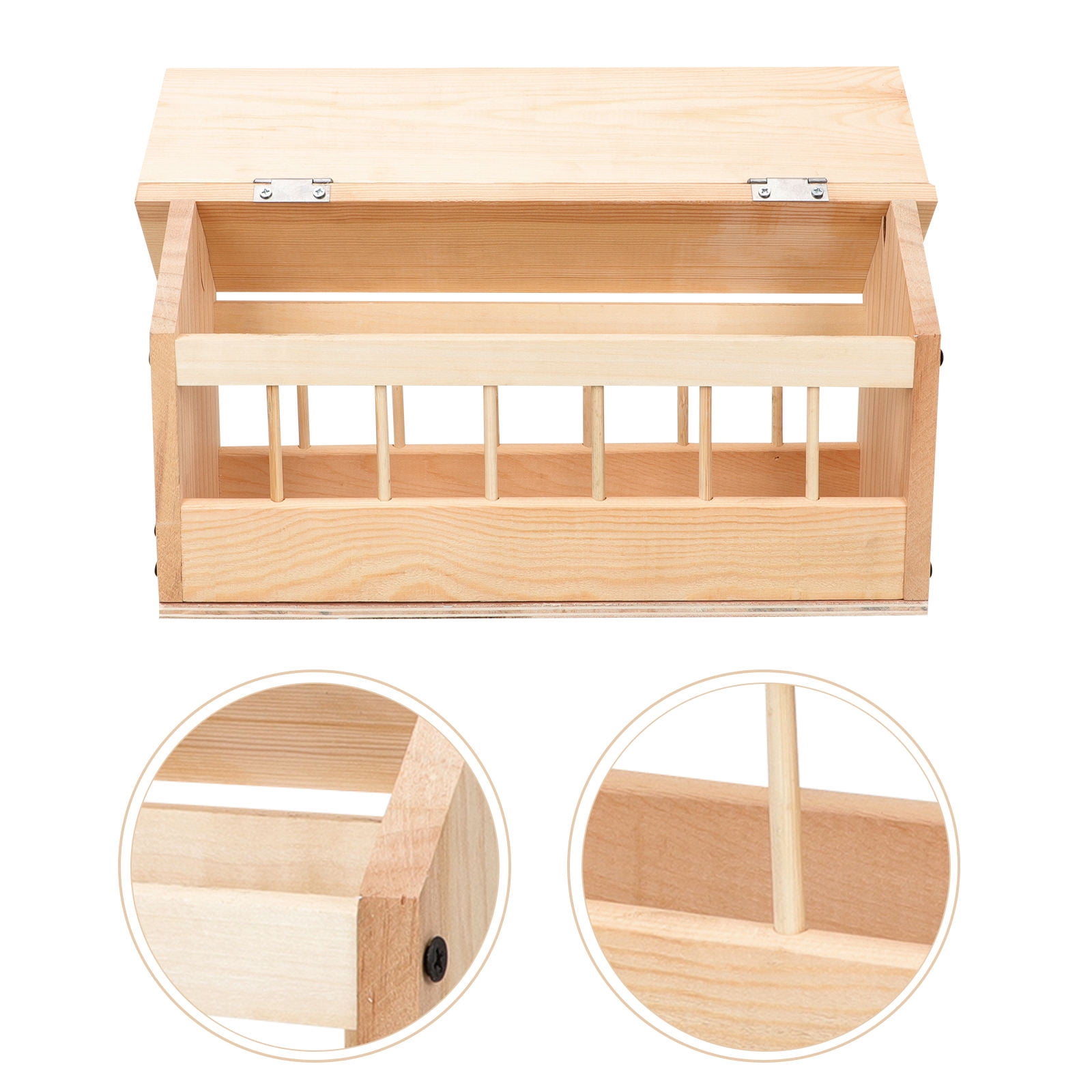 SOPOTUTU 1Set Splash-Proof Wooden Pigeon Trough Multi-Slots Design for ...