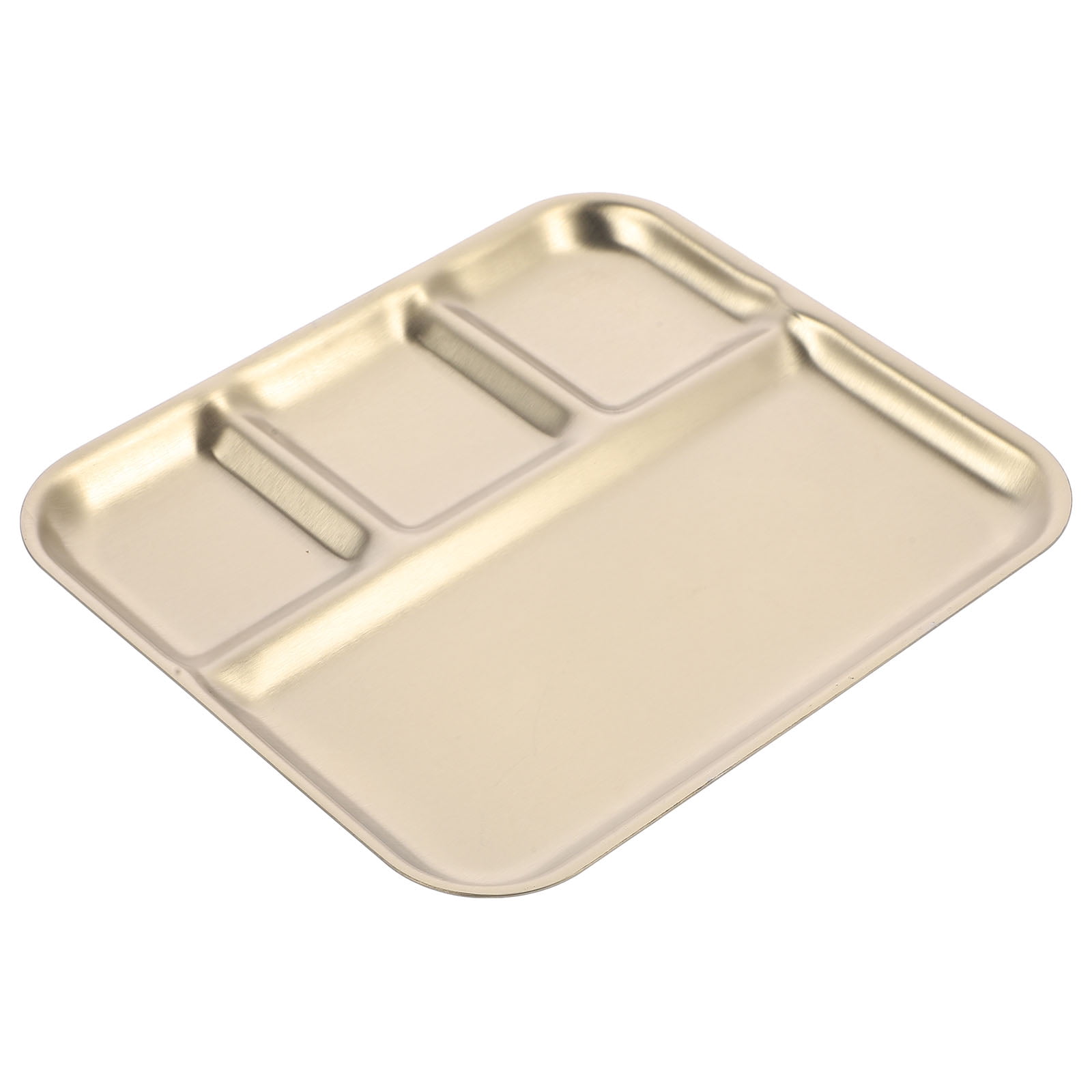 SOPOTUTU 1Set Stainless Steel Divided Tray Golden Color For Grilling ...