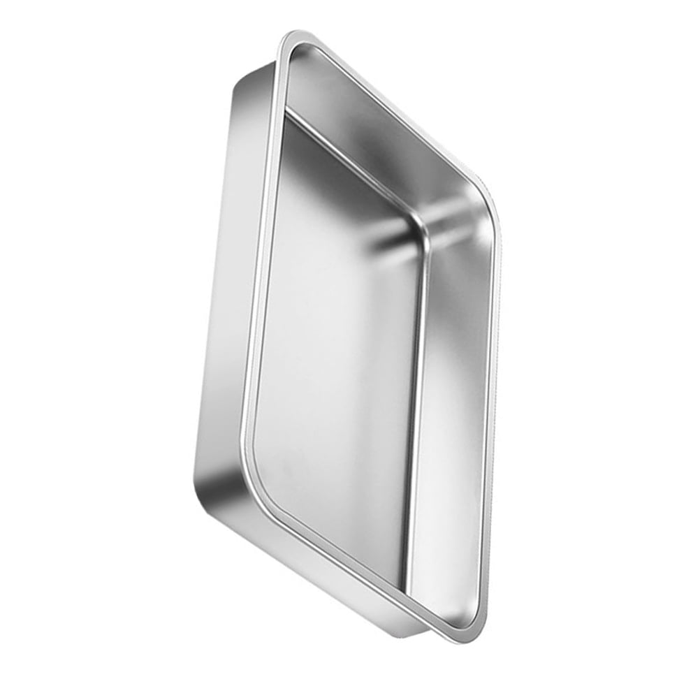 SOPOTUTU Metal Serving Platter Silver 1Pack 12.58X8.65X2.75in - Walmart.com