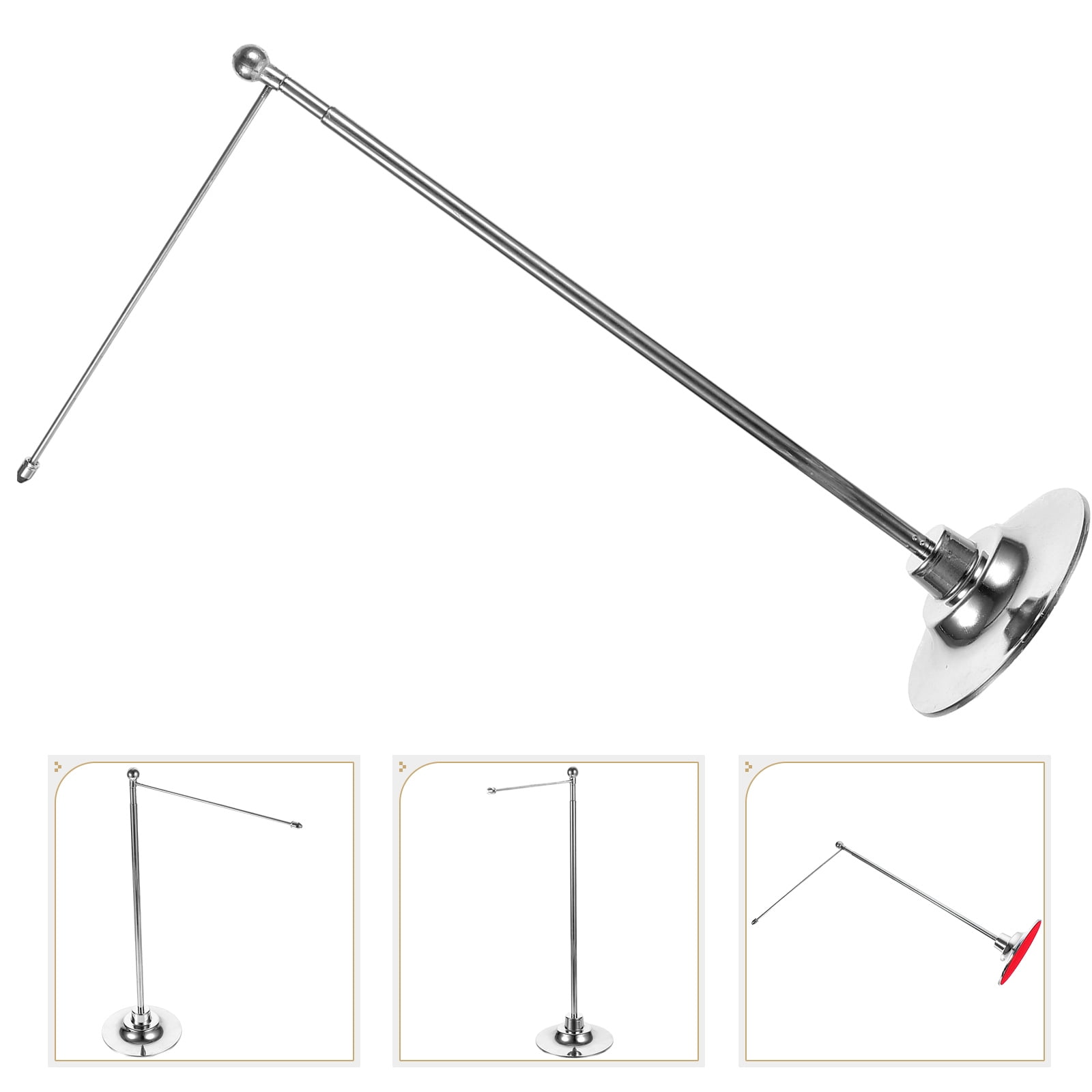 SOPOTUTU Metal Desk Flag Holder Cylindrical Shape Sturdy Construction ...