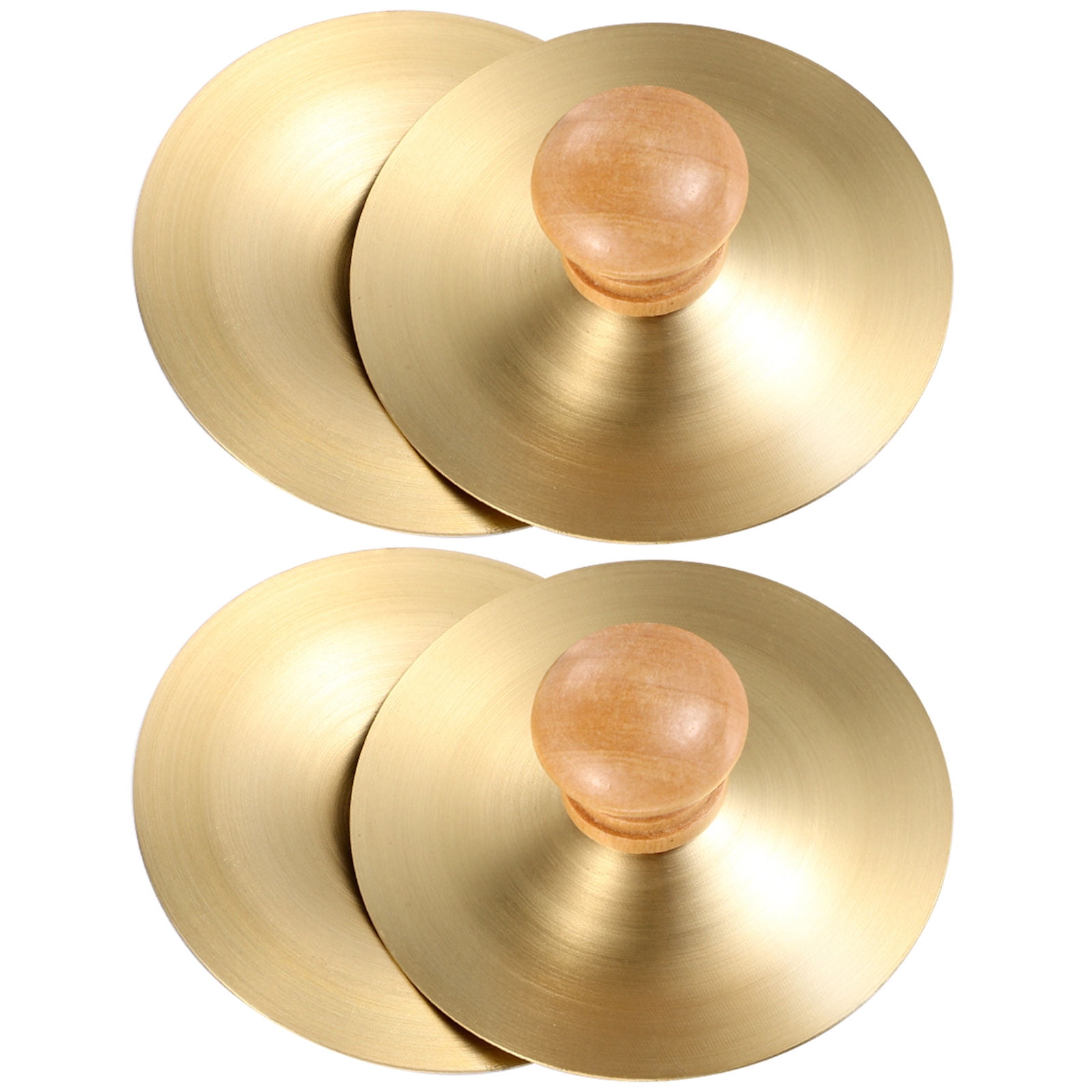 SOPOTUTU 2 Pairs Golden Finger Cymbal Instrument for Kids and Toddlers ...