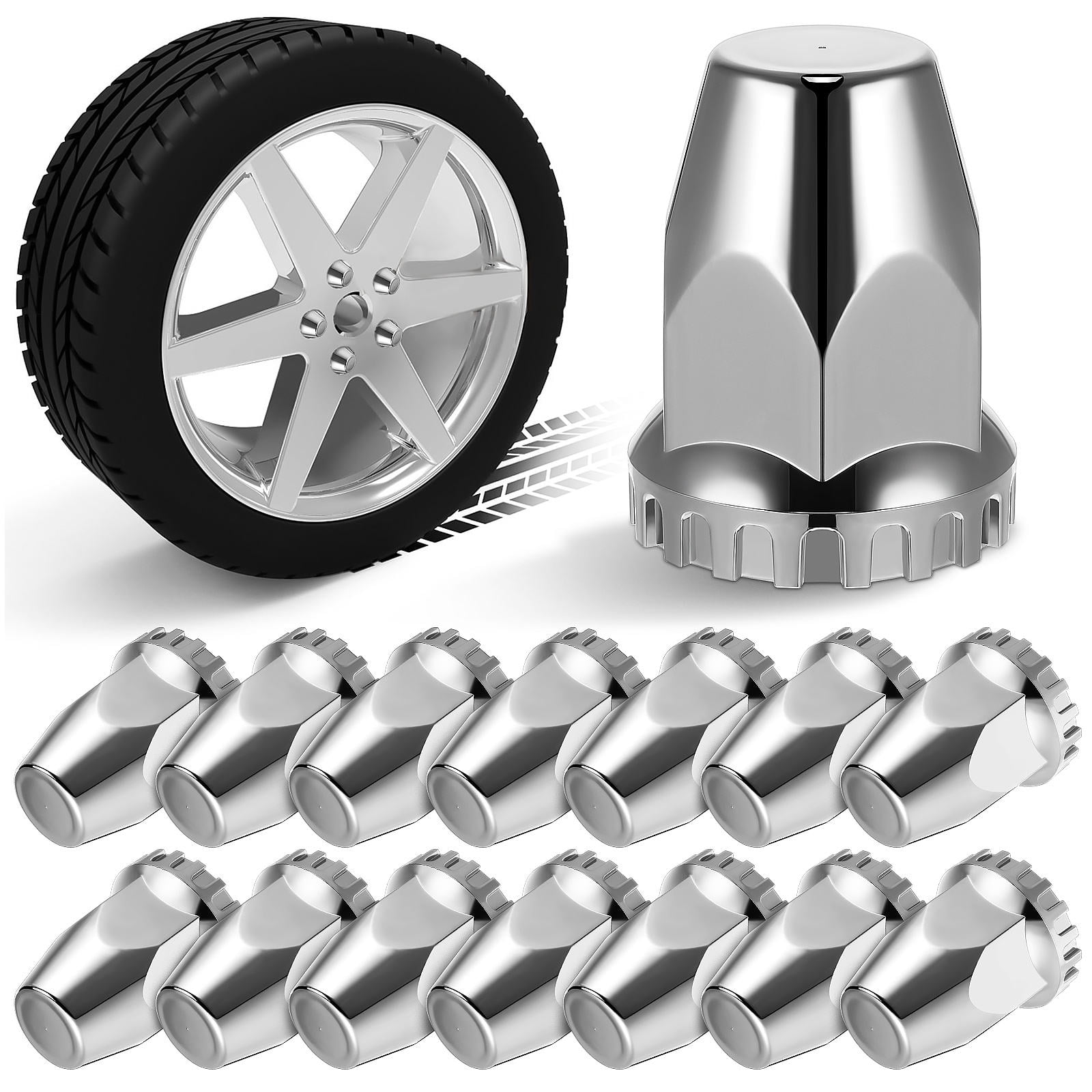 SOPOTUTU 20 Pcs Semi Truck Wheel Covers Plastic Rust Resistance For ...