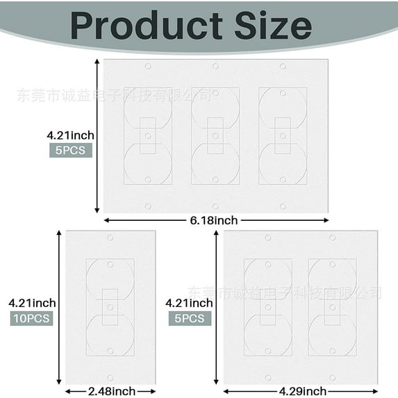 SOPOTUTU Wall Plate Insulation Electrical Outlet Gaskets White 20Pack ...
