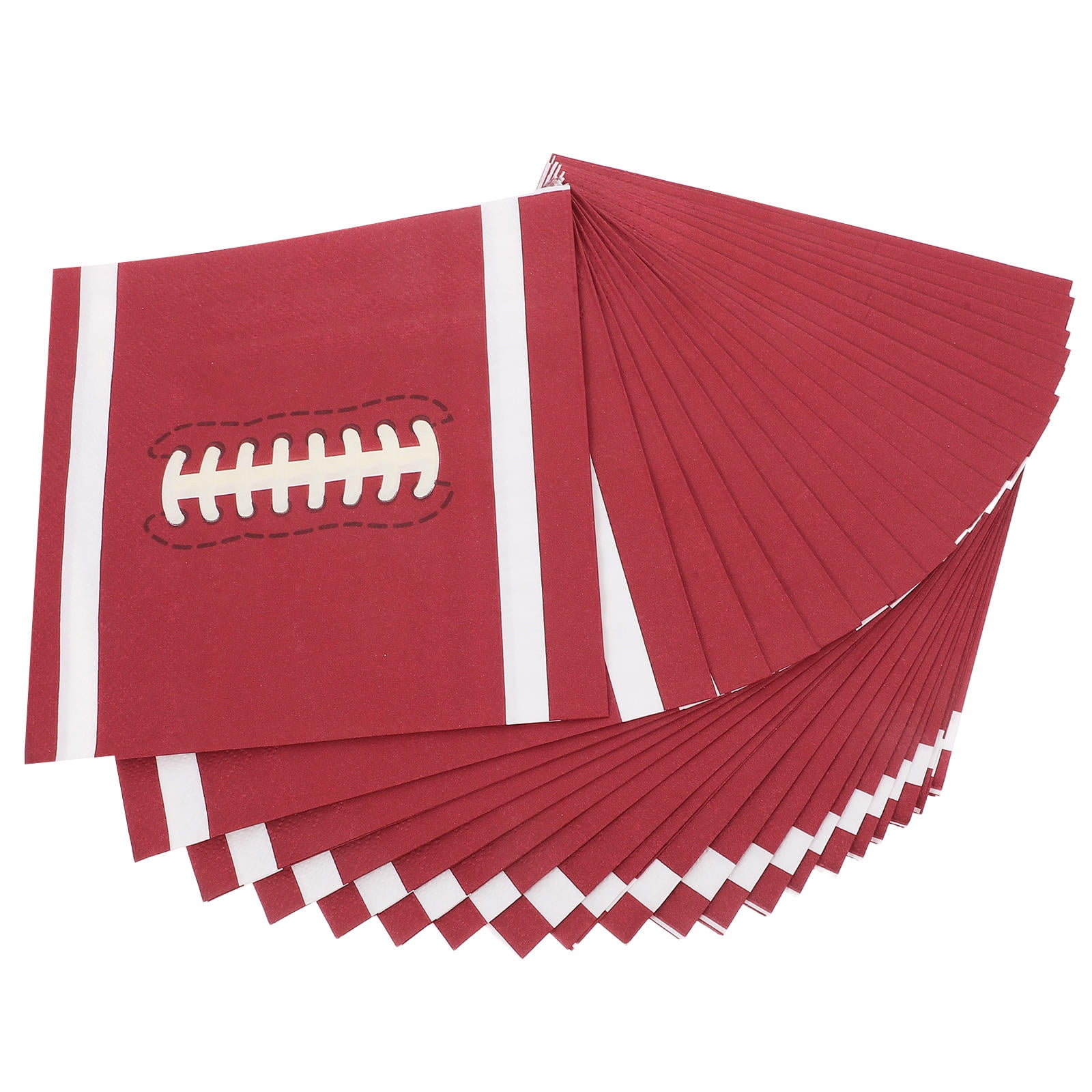SOPOTUTU 20Pcs Football Birthday Decorations Paper Napkins Brown Thick ...