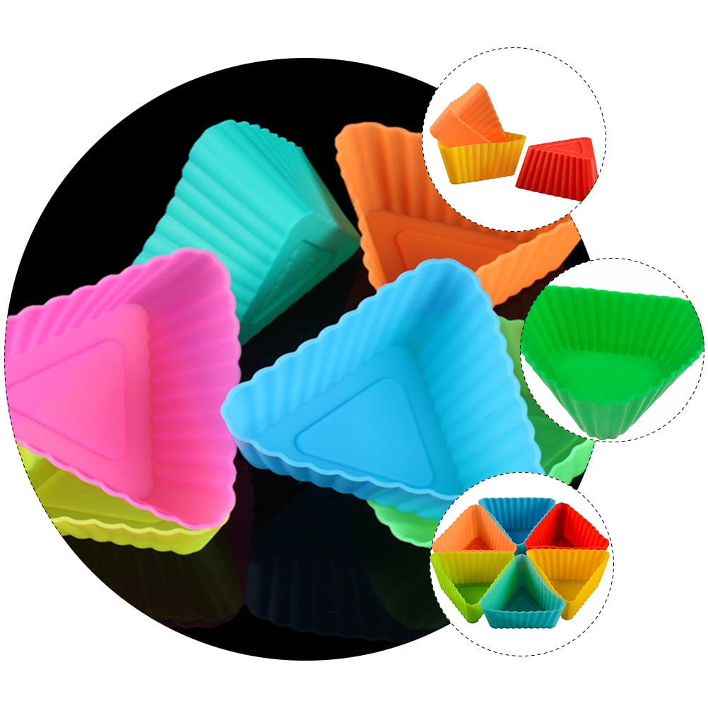 SOPOTUTU mini triangle silicone molds for baking silicone Assorted ...
