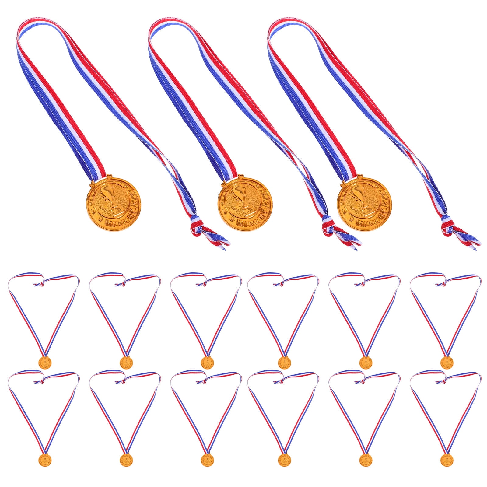 SOPOTUTU 20Pcs Lightweight Medals with Ribbon for Sports Awards and ...