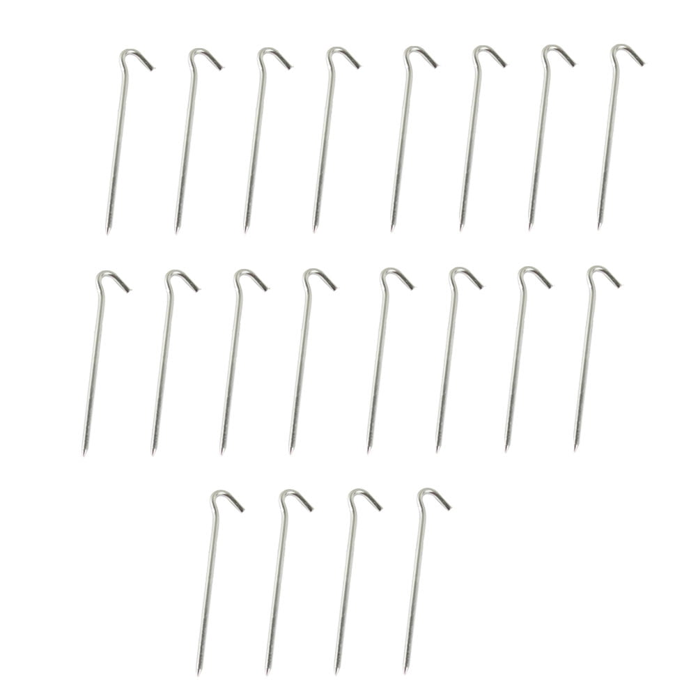SOPOTUTU 20Pcs Outdoor Tent Nails Iron Silver for Tents and Camping ...