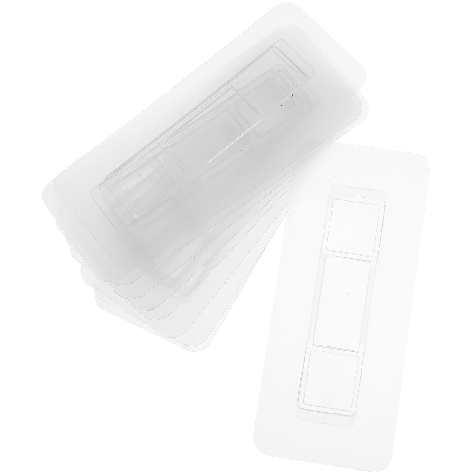 SOPOTUTU Adhesive Sticky Hooks Sticky Hook Sticker Transparent Plastic ...