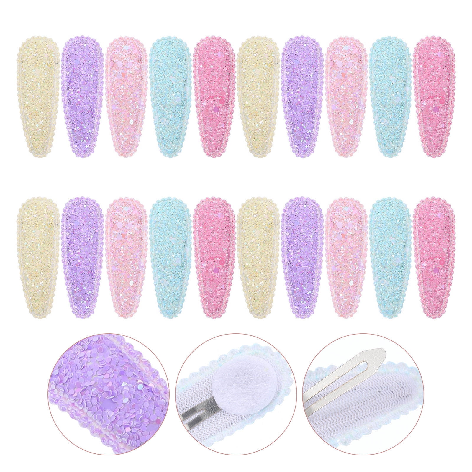 SOPOTUTU 20Pcs Small Snap Hair Clip Water Drop Shape Cute Style for ...