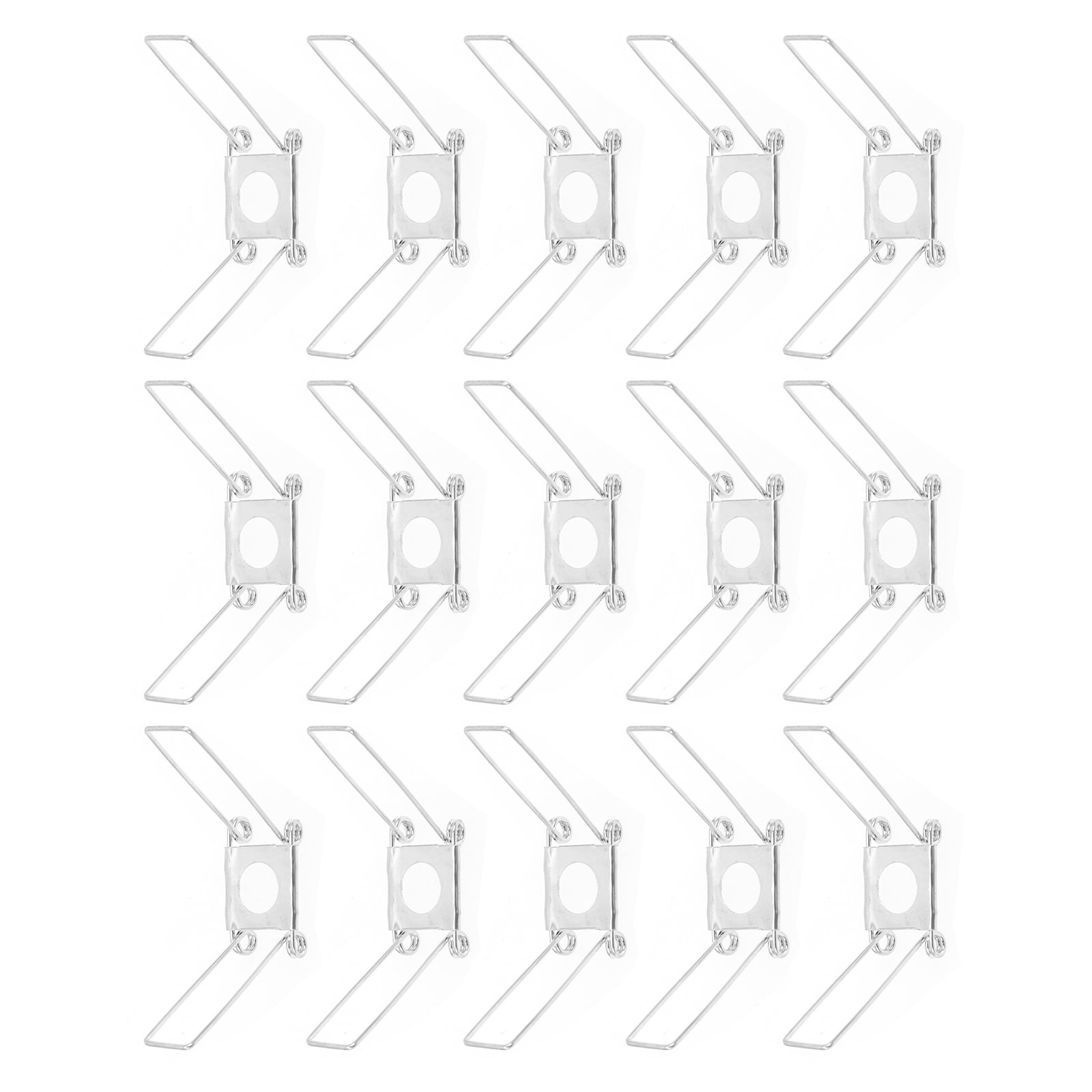 SOPOTUTU 20Pcs Spring Clips for Home Decoration Simple Design Silver 11 ...