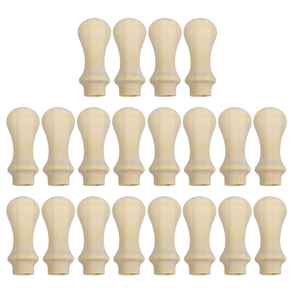 SOPOTUTU 20Pcs Wooden Stamp Handles With Retro Design For present ...