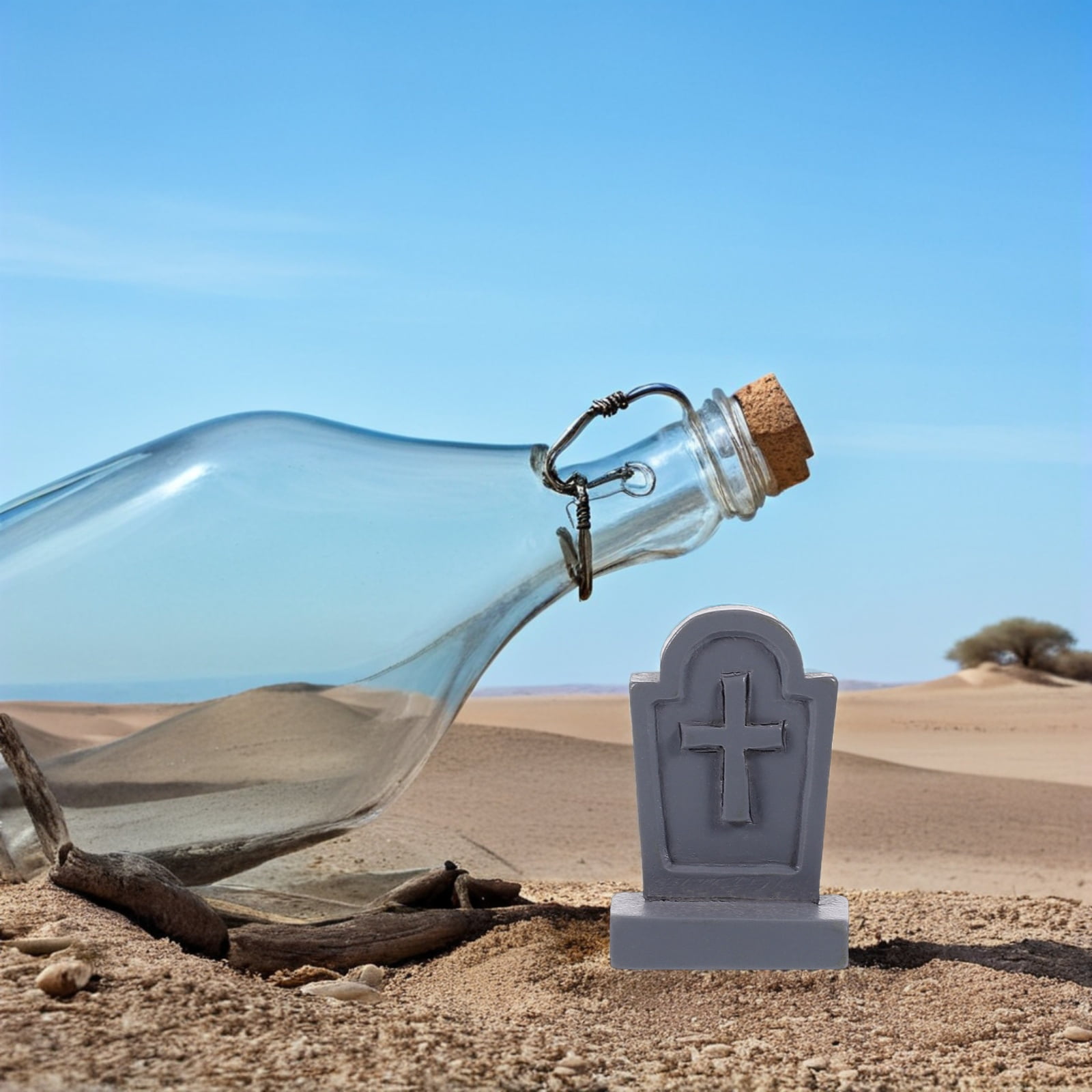 SOPOTUTU 20Set Yard Tombstones Prop Dark Grey Resin Grave Decor ...