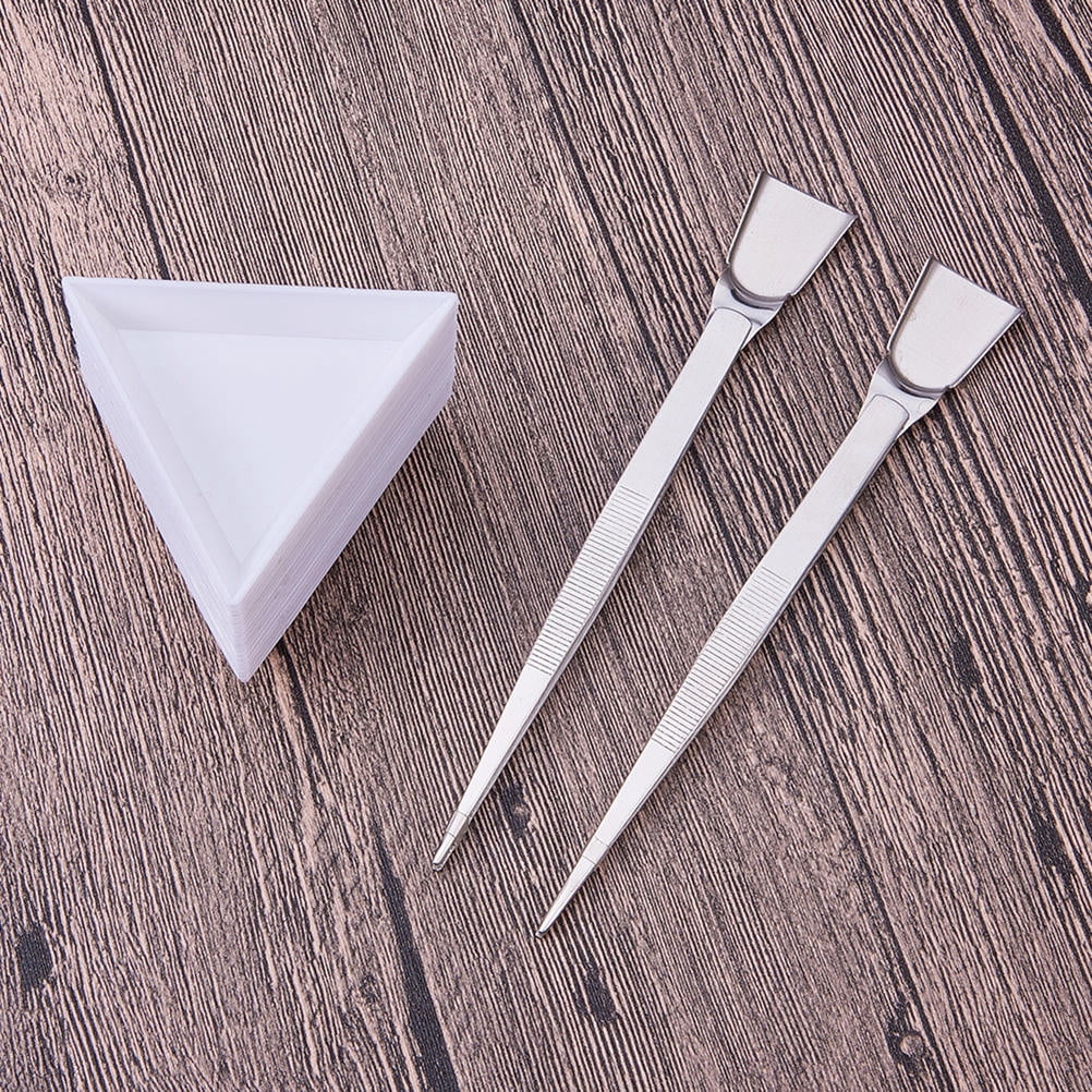 SOPOTUTU 22Pcs Plastic Tweezers Medium Size Tips Beading Trays Jewelry ...