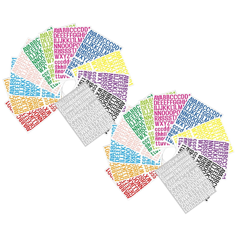 SOPOTUTU 24 Sheets of Self Adhesive Letters in Assorted Color for ...