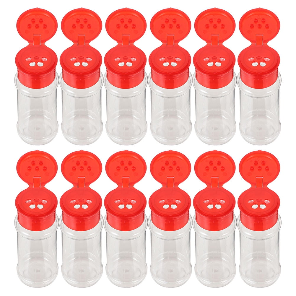 SOPOTUTU Kitchen Spice Container Spice Bottles PET 24Set Plastic ...