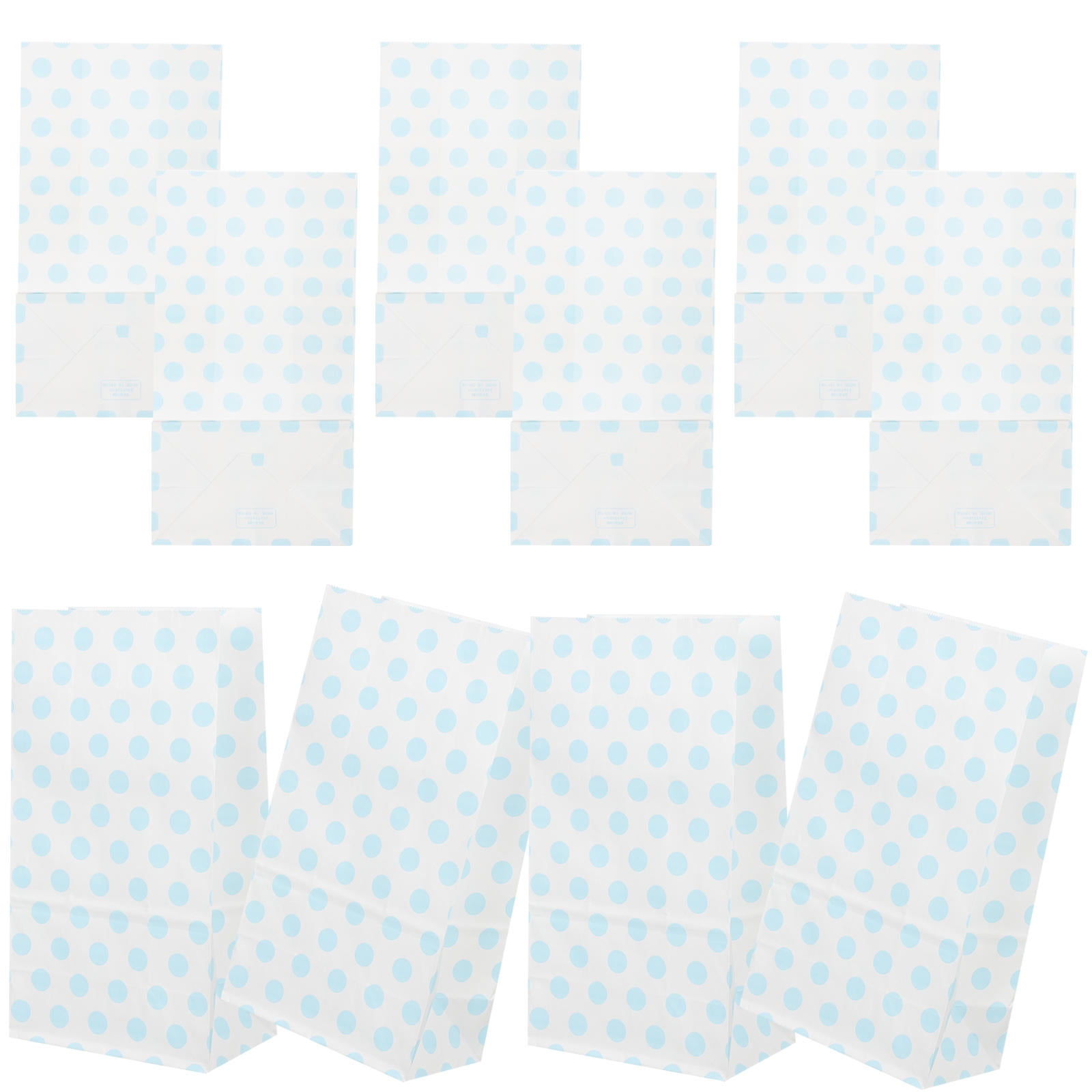 SOPOTUTU 25Pack Blue Paper Bags for Children Birthdays Party Favor Bags ...