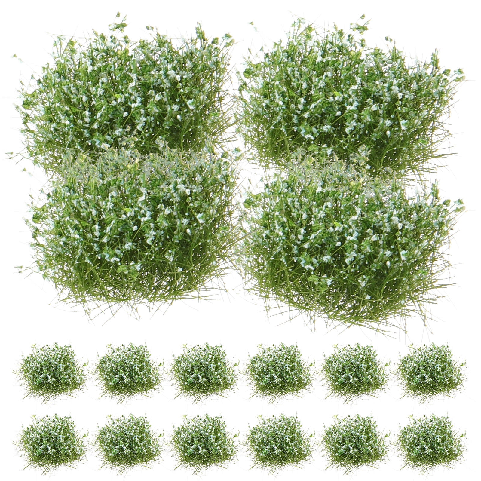 SOPOTUTU 25Pcs Light Green Fake Grass Plastic for Landscapes Model ...