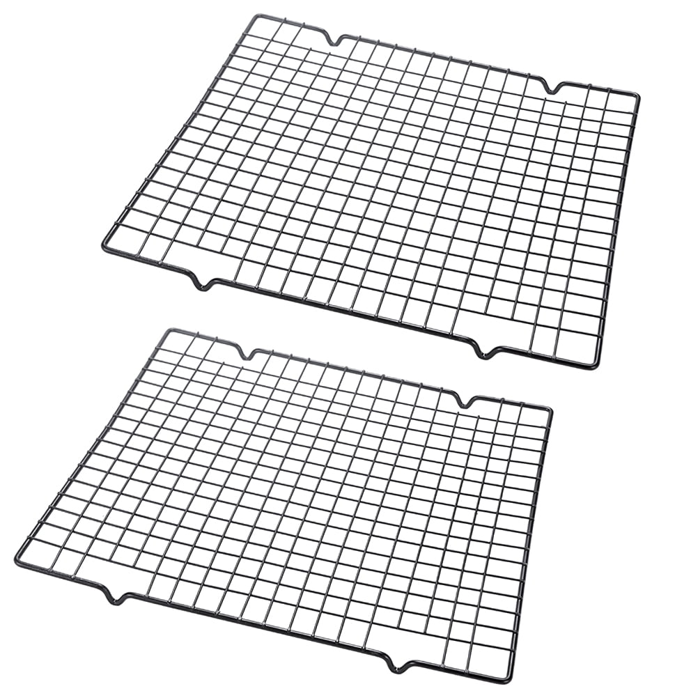 SOPOTUTU 2Pack Cake Baking Rack Silver Mesh Design for Friends and ...