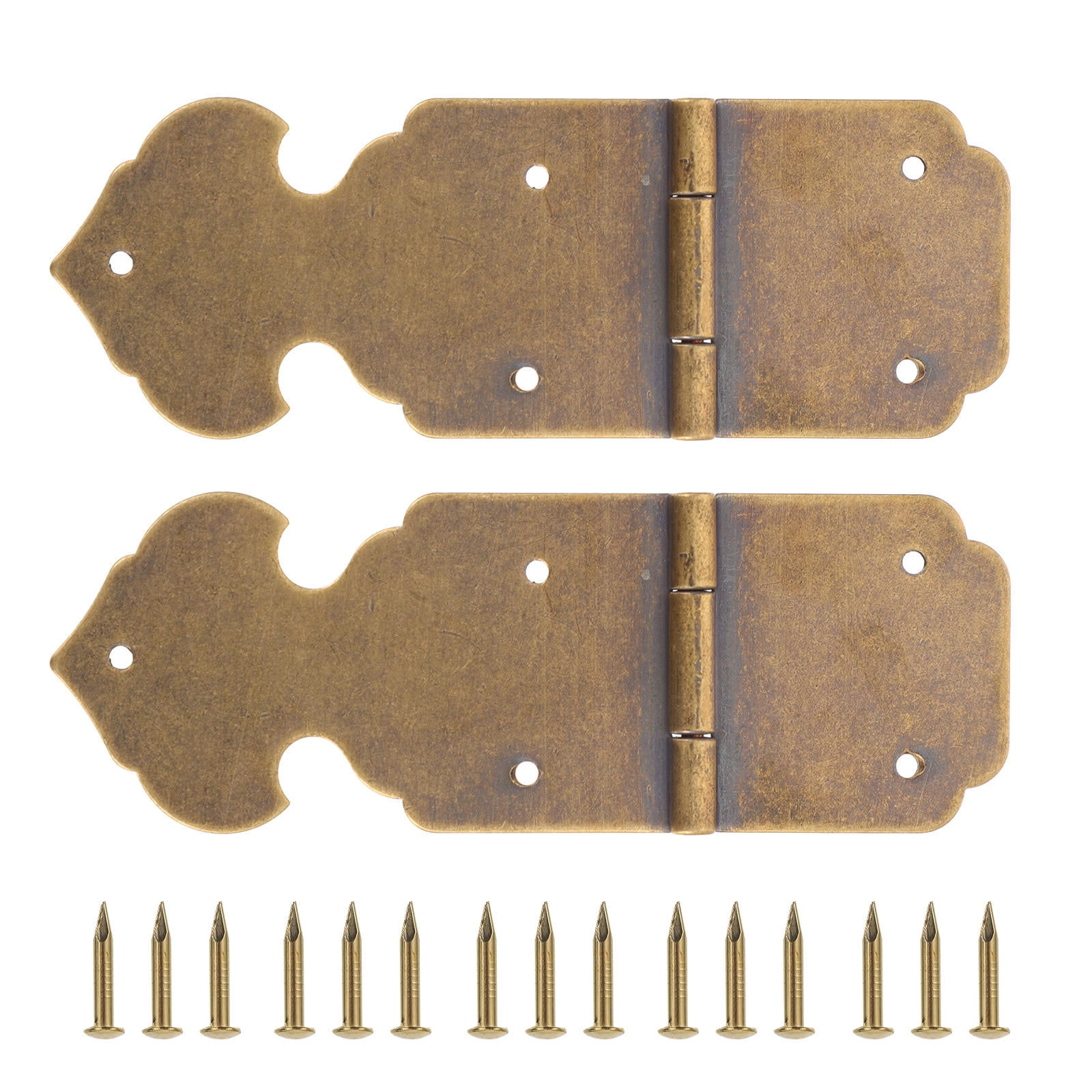 SOPOTUTU 2Pack Decorative Hinges Small Hinge Rust Resistant Light Brown ...
