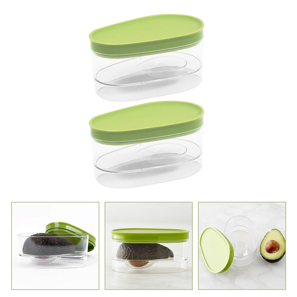 SOPOTUTU 2Pcs Ergonomic Avocado Storage Box Keep Fresh Portable ...