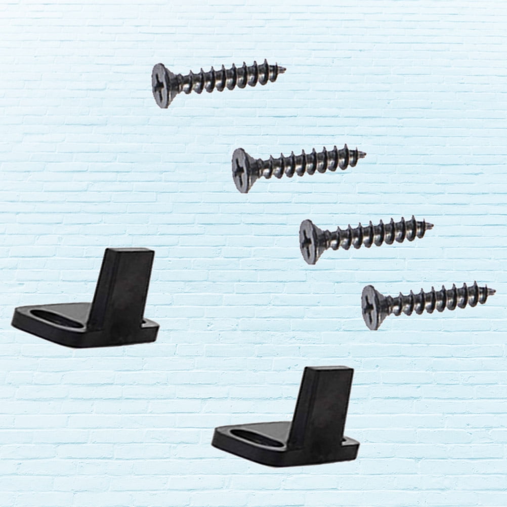 SOPOTUTU 2Pcs Black Carbon Steel Floor Guide for Sliding Barn Door and ...