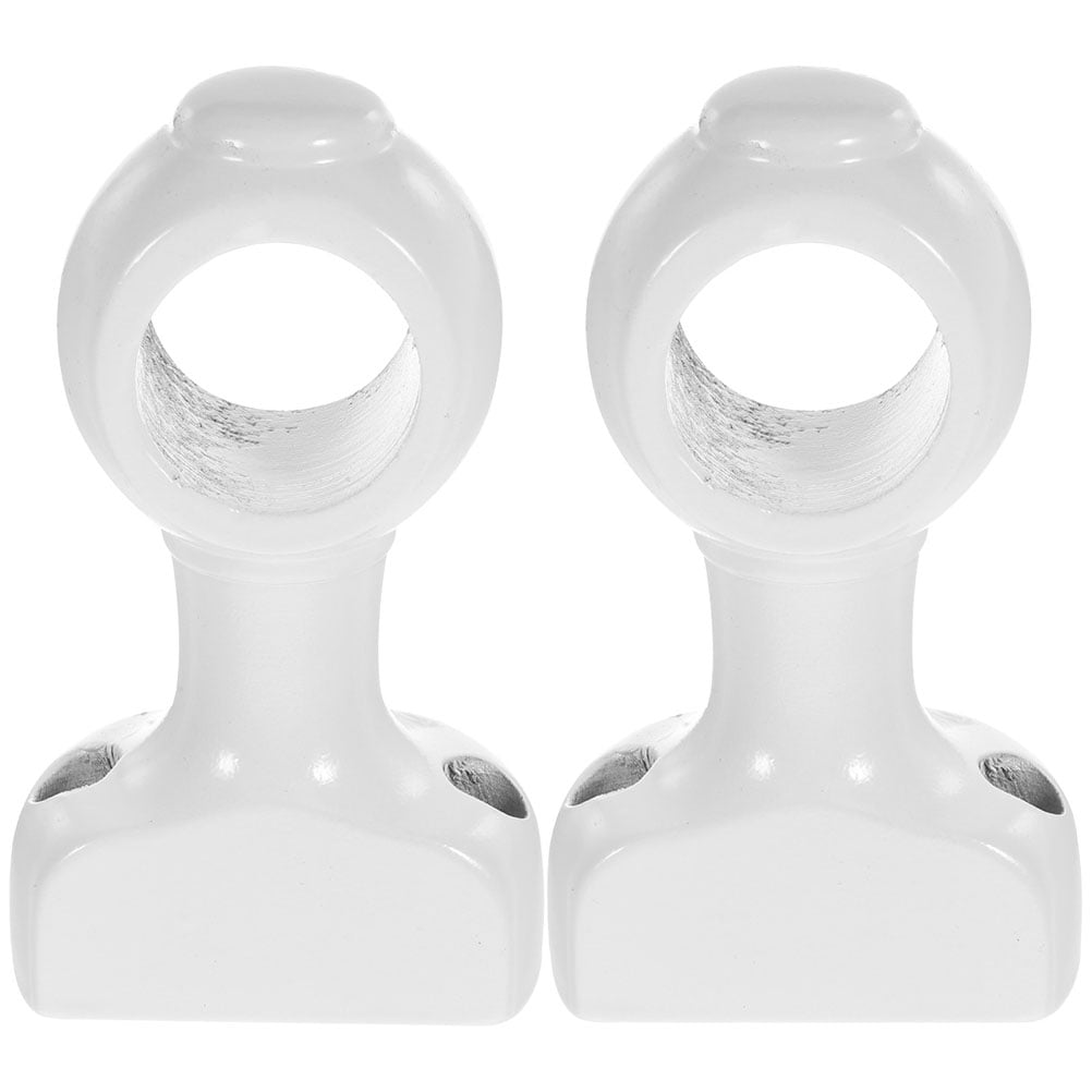 SOPOTUTU 2Pcs Ceiling Curtain Rod Holder White Wood Rectangular for ...