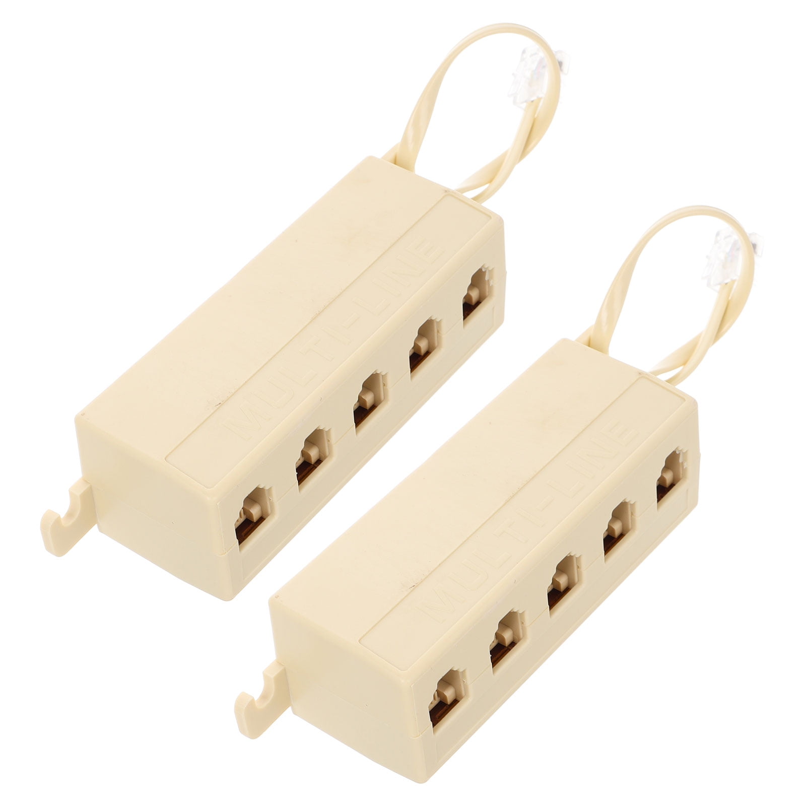 SOPOTUTU 2Set Landline Splitter Beige Compact for Phone Line Devices ...