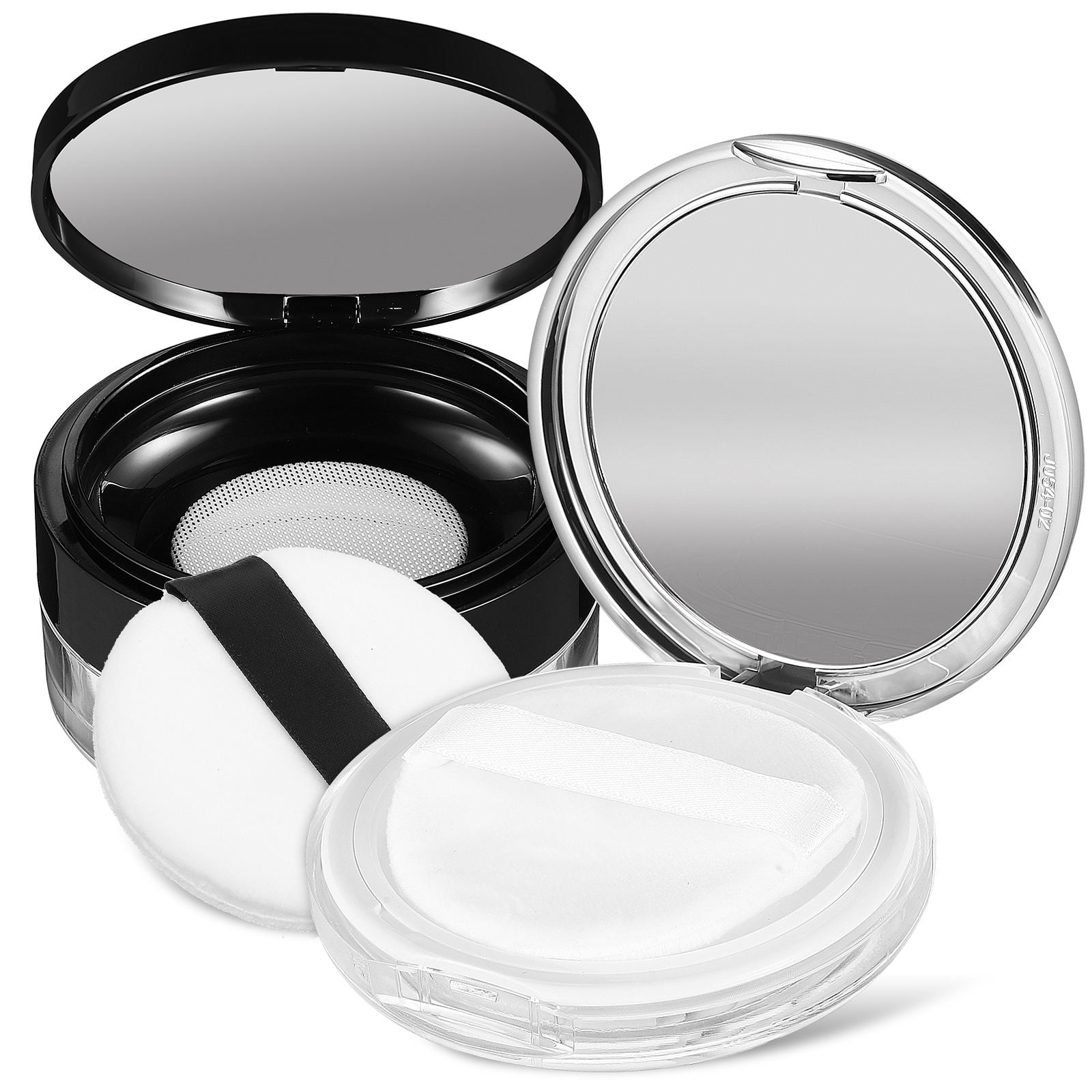 SOPOTUTU 2Pcs Loose Powder Compact Cases Mini Powder Container With ...