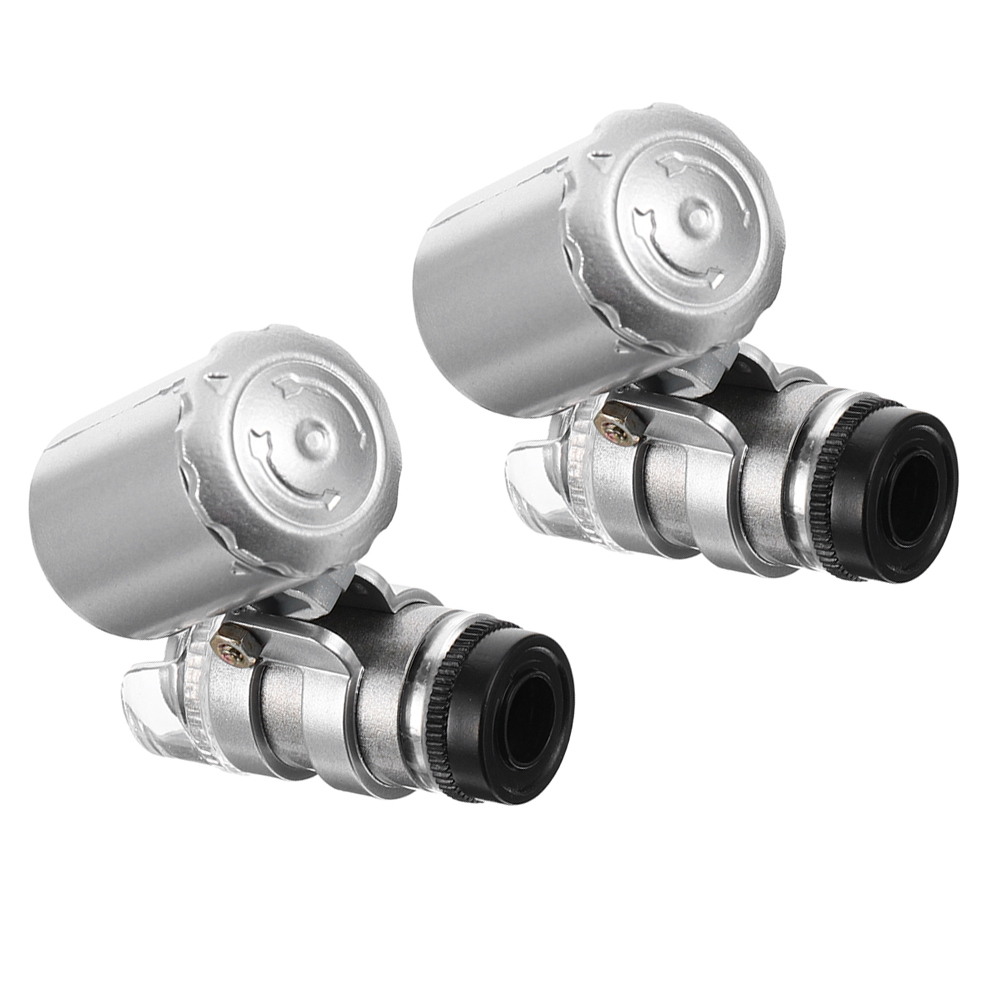 SOPOTUTU LED Handheld Lighted Magnifier Mini 60X Microscopes Optical ...