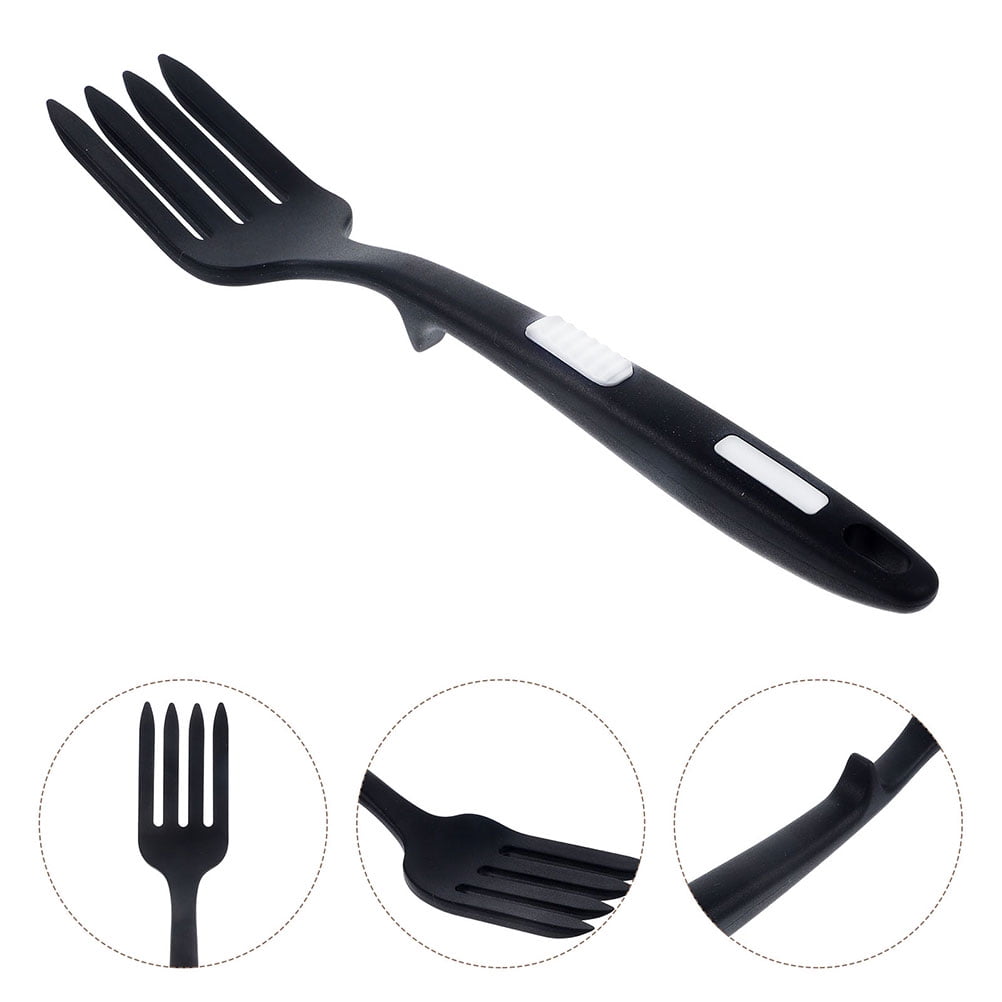 SOPOTUTU Nonstick Silicone Fork 2pcs Flexible Pasta Serving Utensil ...