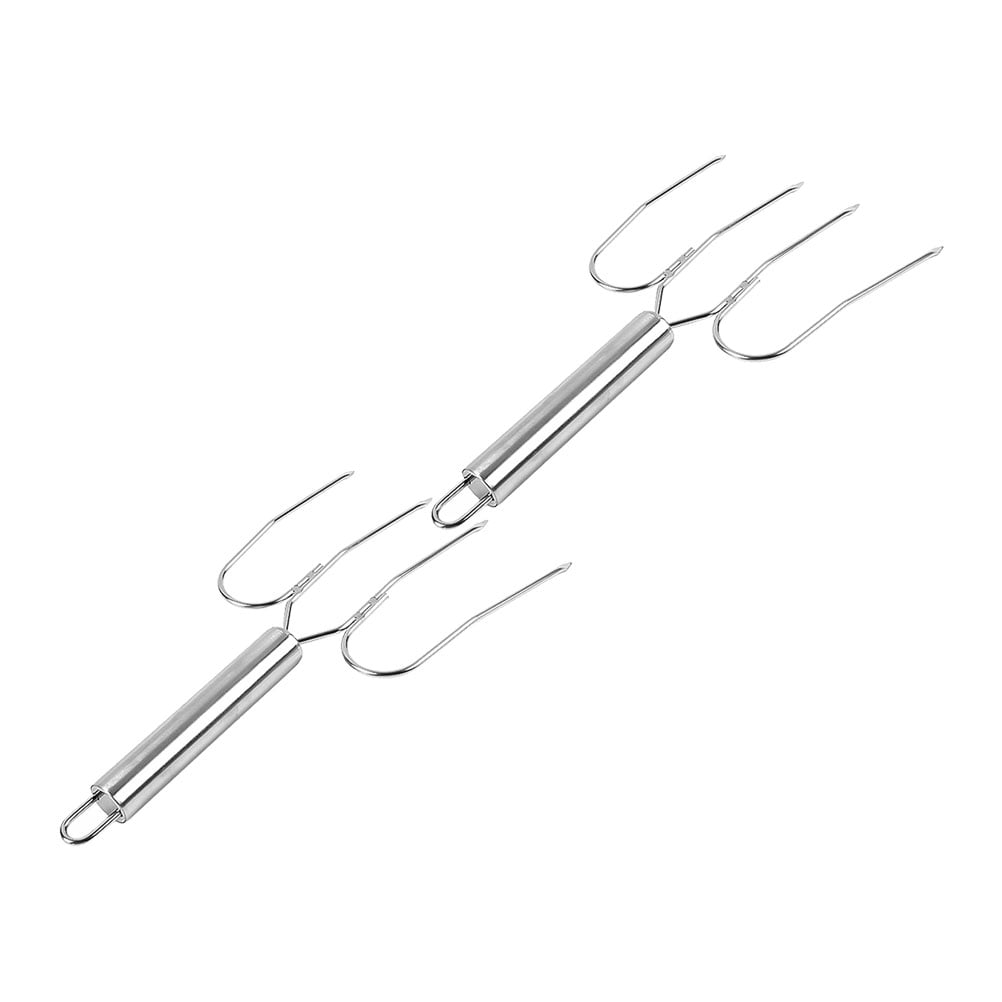 SOPOTUTU 2Pcs Silver Stainless Steel Bbq Turkey Lifters for Roasting ...