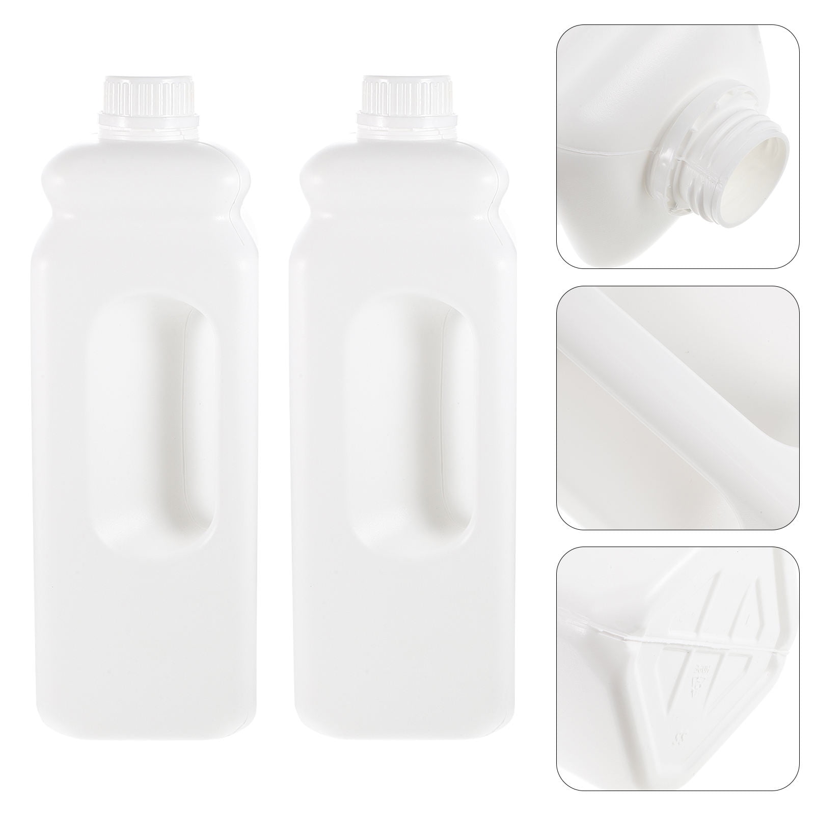 SOPOTUTU Reusable White Plastic Gallon Jugs with Lids for Kitchen Home ...