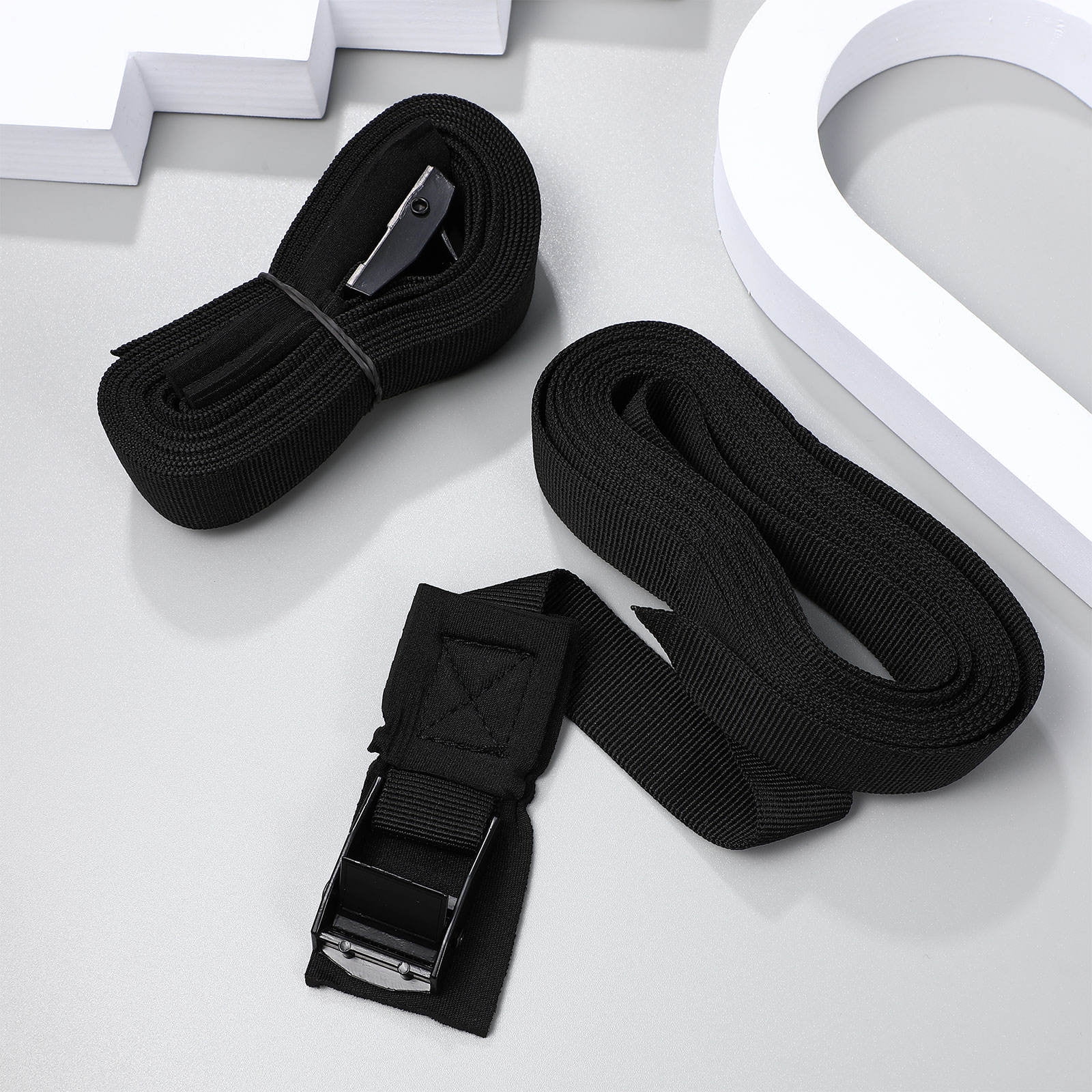 SOPOTUTU 2Pcs Cargo Lashing Straps Durable Adjustable for Roof Racks ...