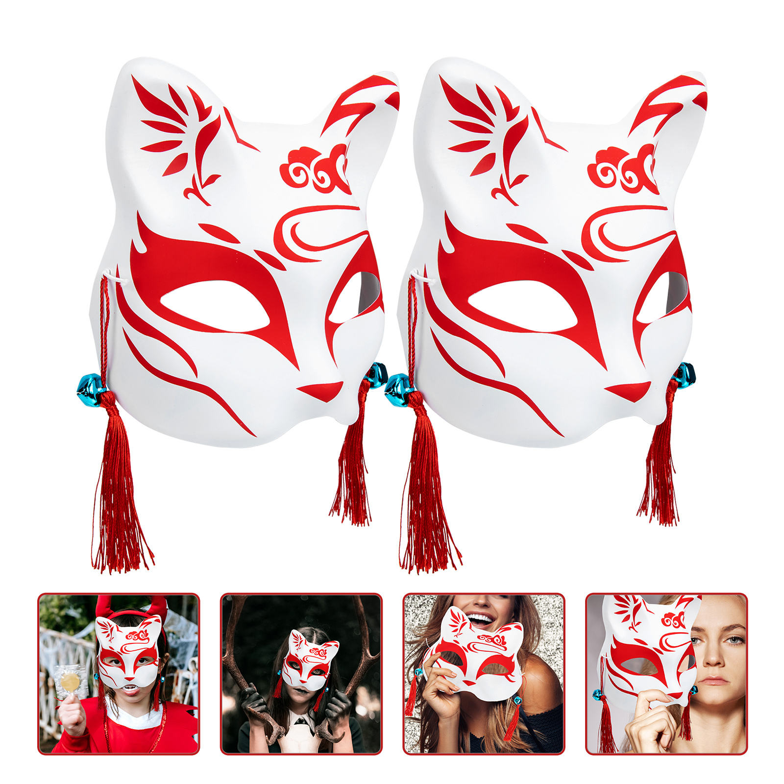 SOPOTUTU 2Set Portable Party Mask for Haunted Houses and Escape Rooms ...