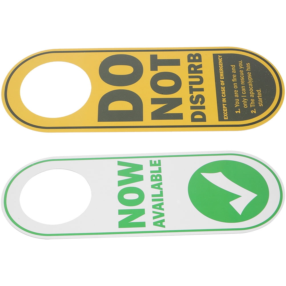 SOPOTUTU 2Pcs Yellow Do Not Disturb Door Sign Double Sided Hanging Door ...