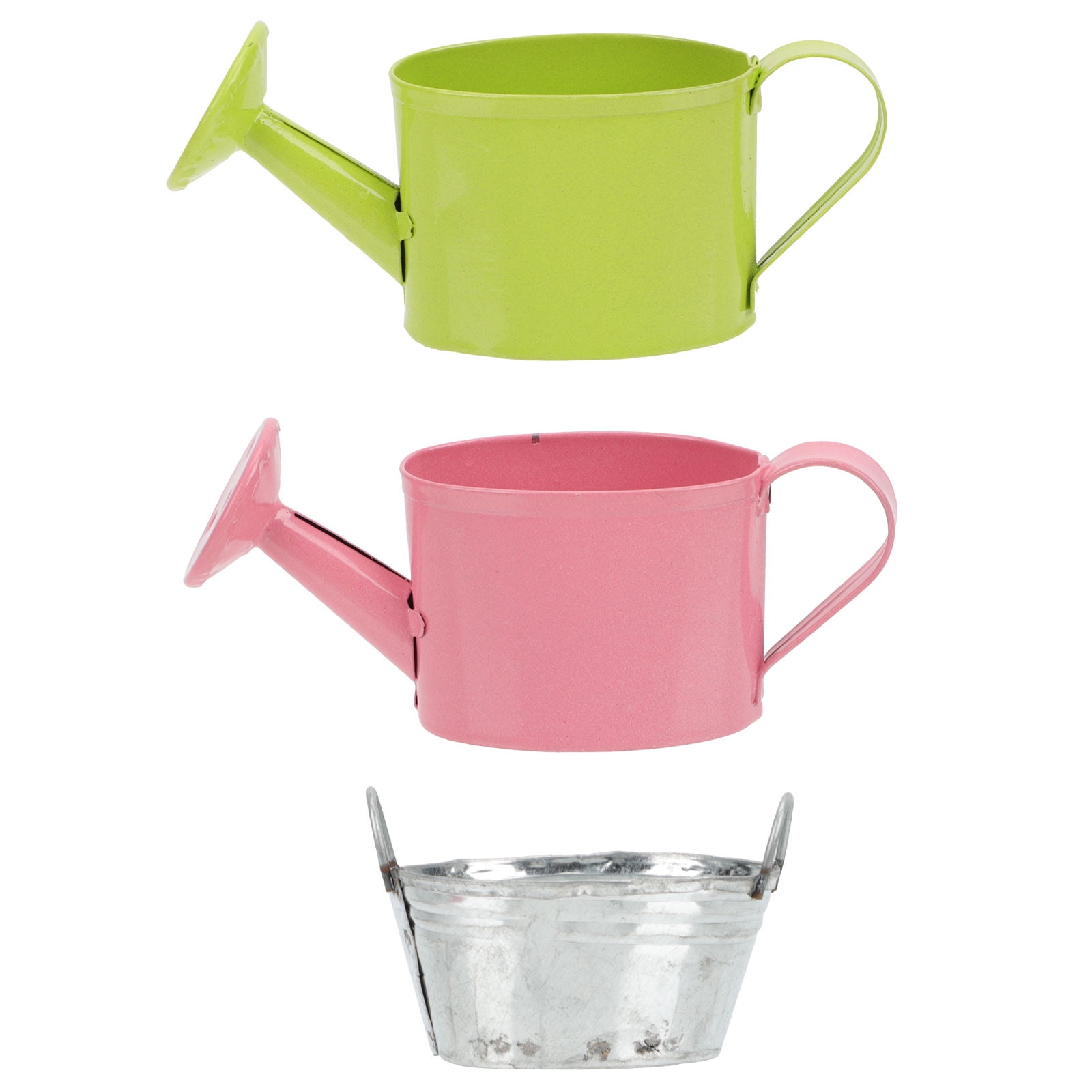 SOPOTUTU 3 Pcs Flower Pot Figurines Metal Assorted Color Doll House ...