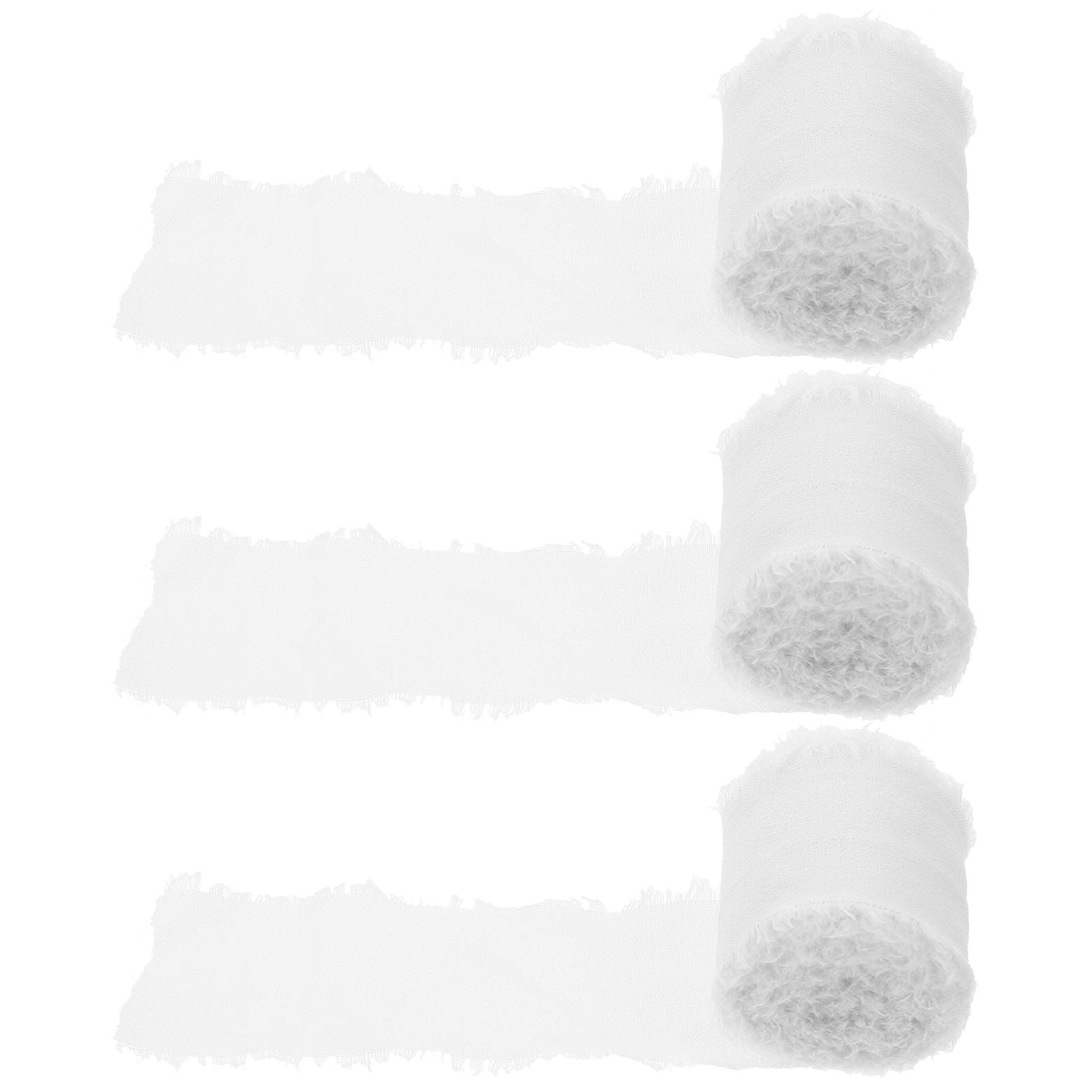 SOPOTUTU 3 Rolls White Polyester Fringe Ribbons for Projects 5m ...