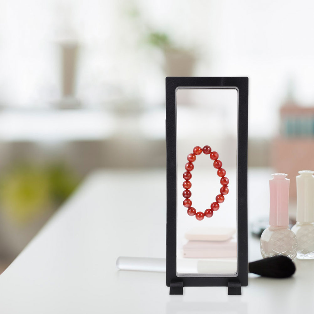 SOPOTUTU 3 Sets Floating Design 3D Display Case for Ring Storage .4X3 ...