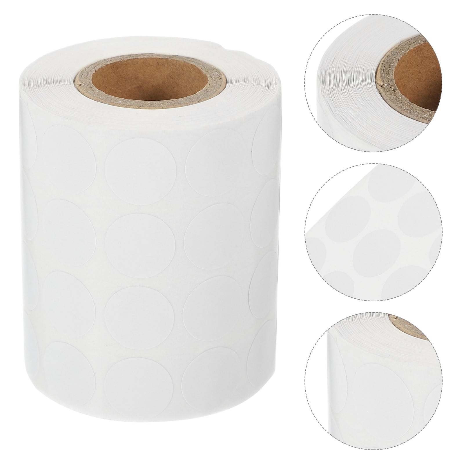 SOPOTUTU 3000 Pieces White Round Label Stickers Self-Adhesive for ...