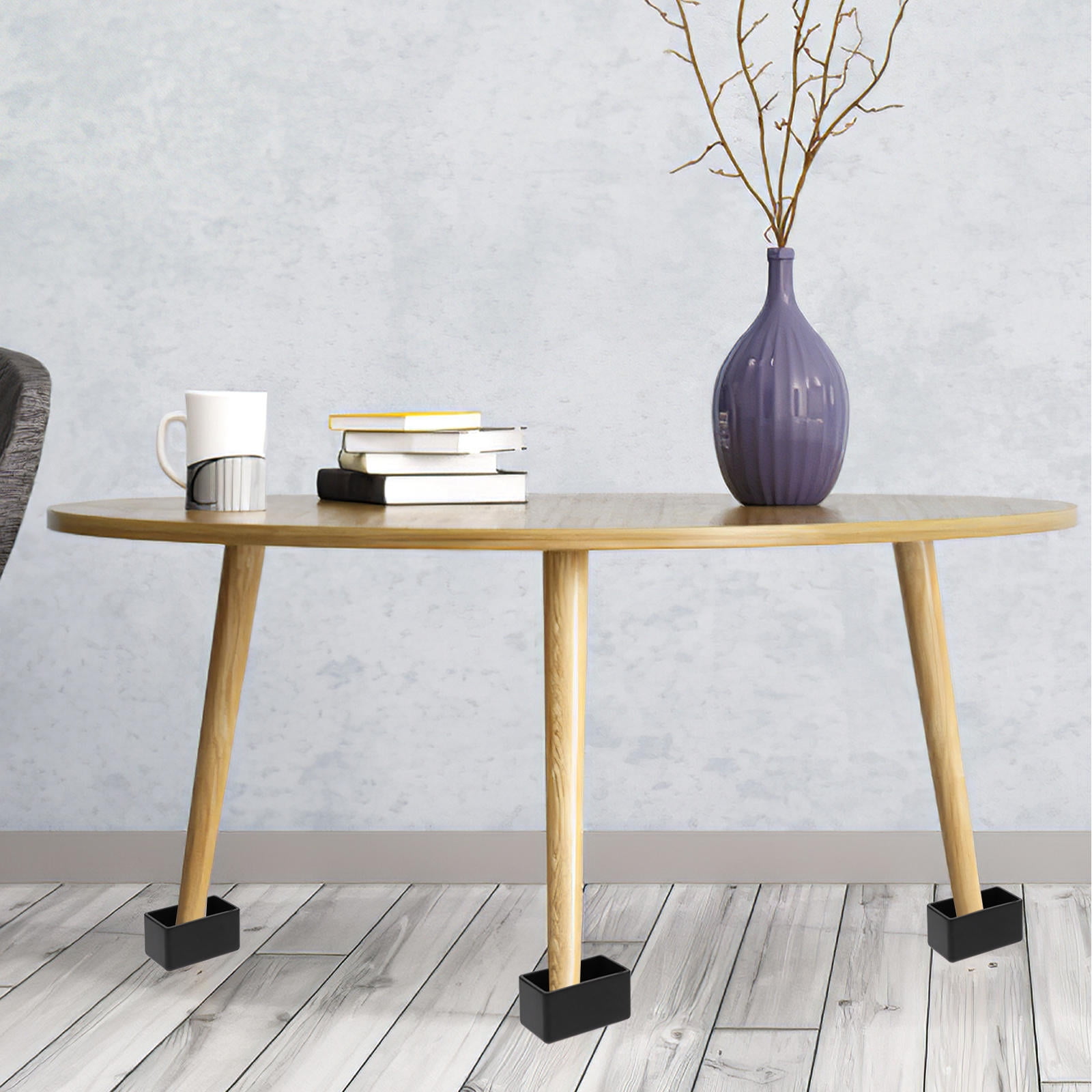 SOPOTUTU 30Pcs Table Leg Caps Black PVC and Rubber Prevention for ...