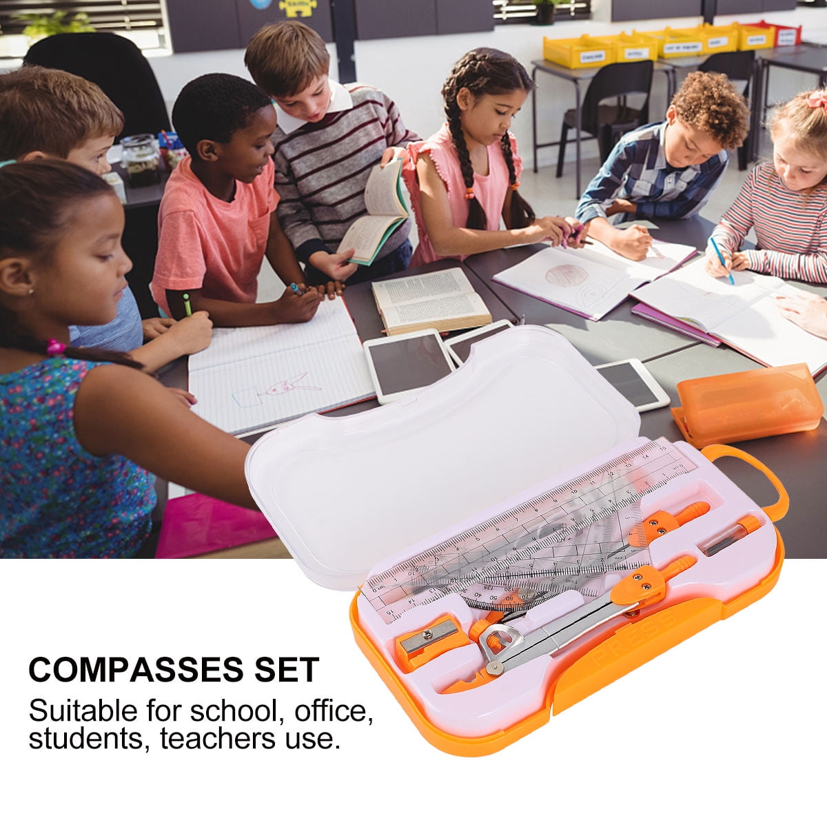 SOPOTUTU 31Set Compass For School Assorted Color Plastic Geometry ...
