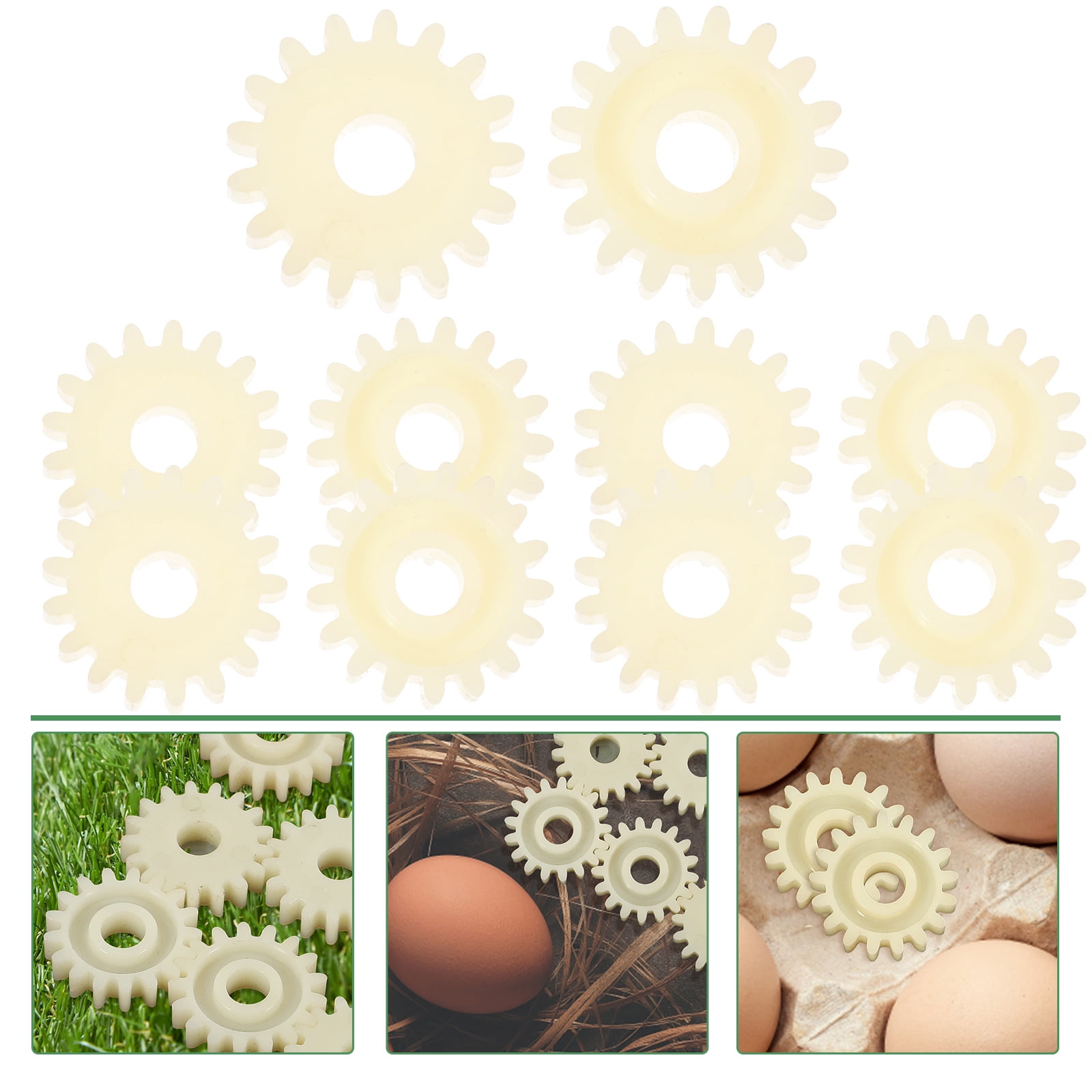 SOPOTUTU Incubator Gear Set, Beige ABS Copper Iron, Low Noise High ...