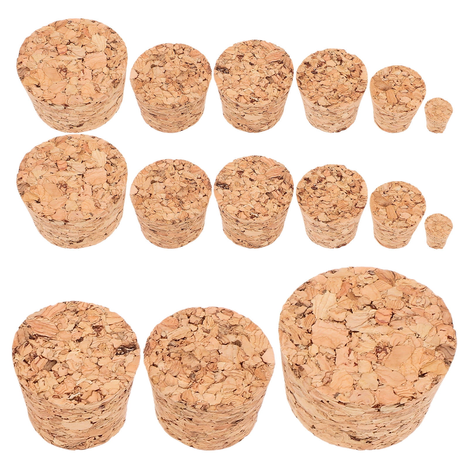SOPOTUTU 36Pack Light Yellow Cork Stoppers Assorted Sizes For Glass ...