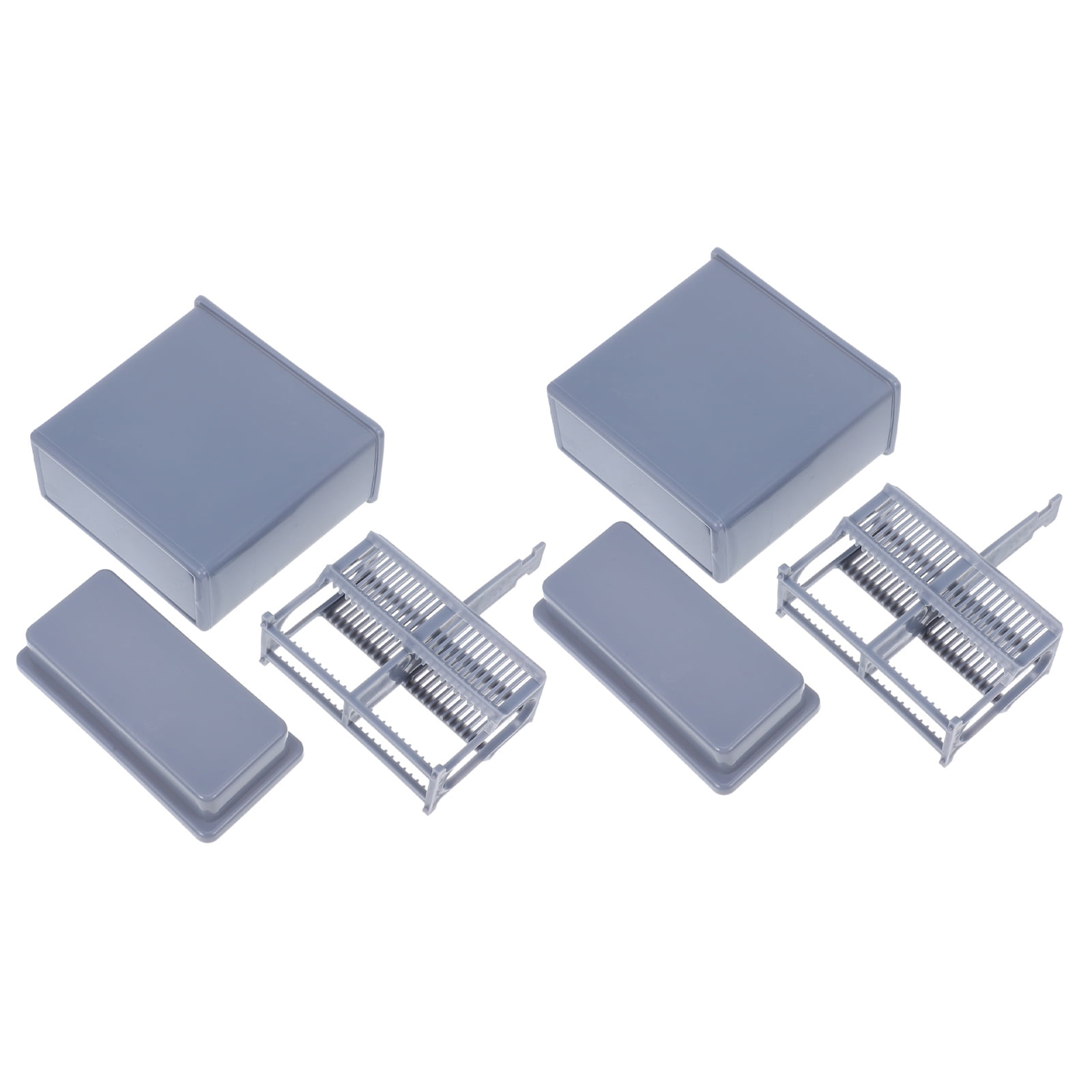 SOPOTUTU 36Pcs Microscope Slides Staining Jar And Rack Grey Plastic ...