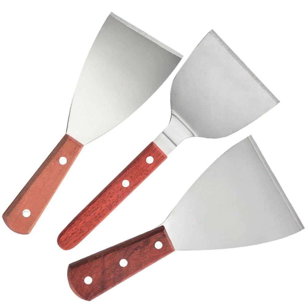 SOPOTUTU 3-Piece Stainless Steel Spatula Set with Ergonomic Handles for ...