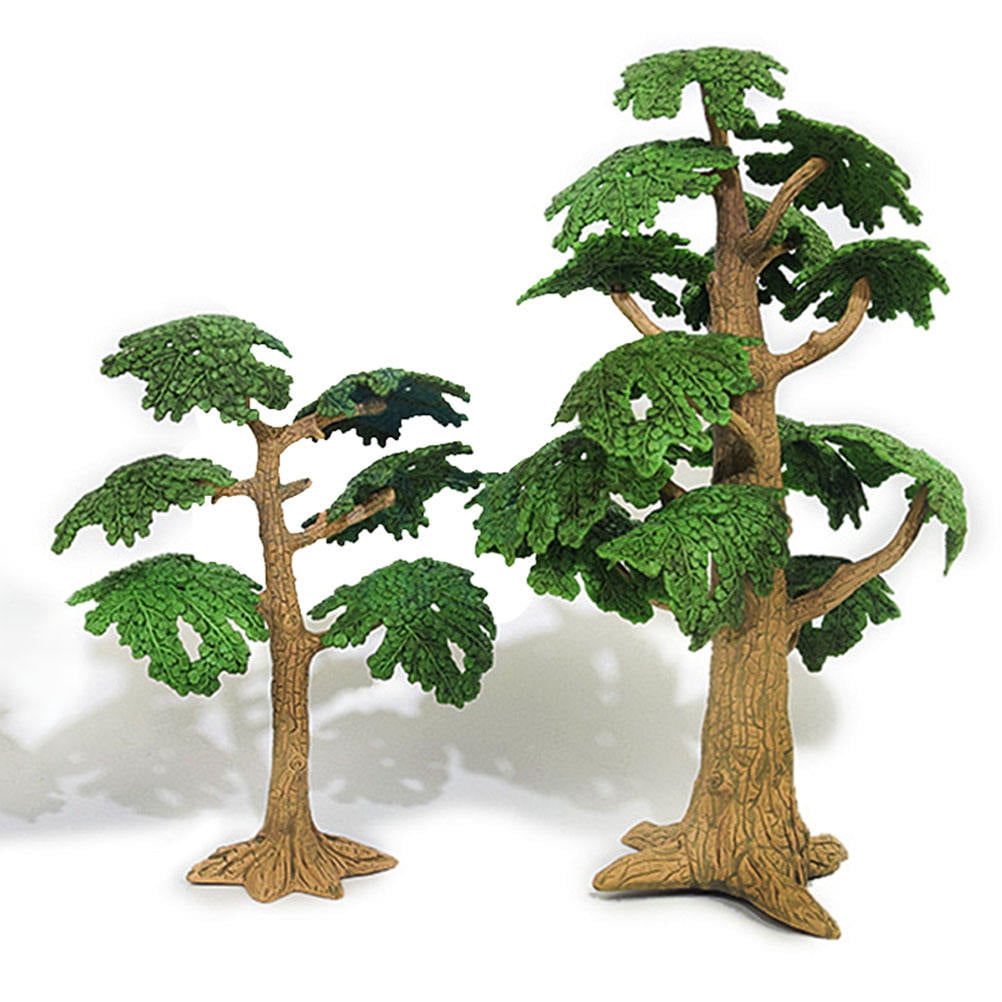 SOPOTUTU 3Pcs Miniature Pine Trees Plastic Bright Color Design for ...
