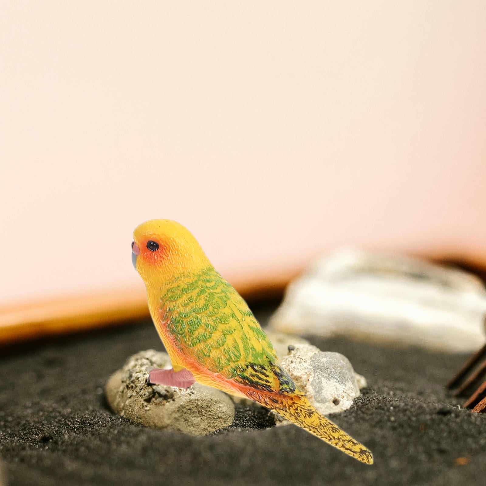 SOPOTUTU 3Pcs Parakeet Figurines Realistic Bird Shape For Home Decor ...