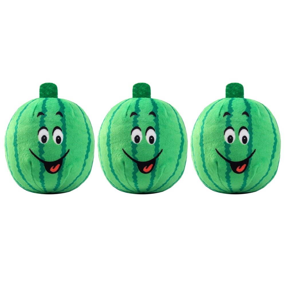 SOPOTUTU 3Pcs Plush Cartoon Watermelon Sound Toy Infant Toys Green 18X5 ...